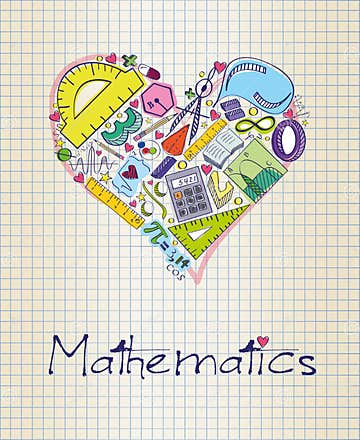 Mathematics in Shape of Heart Stock Vector - Illustration of contour ...