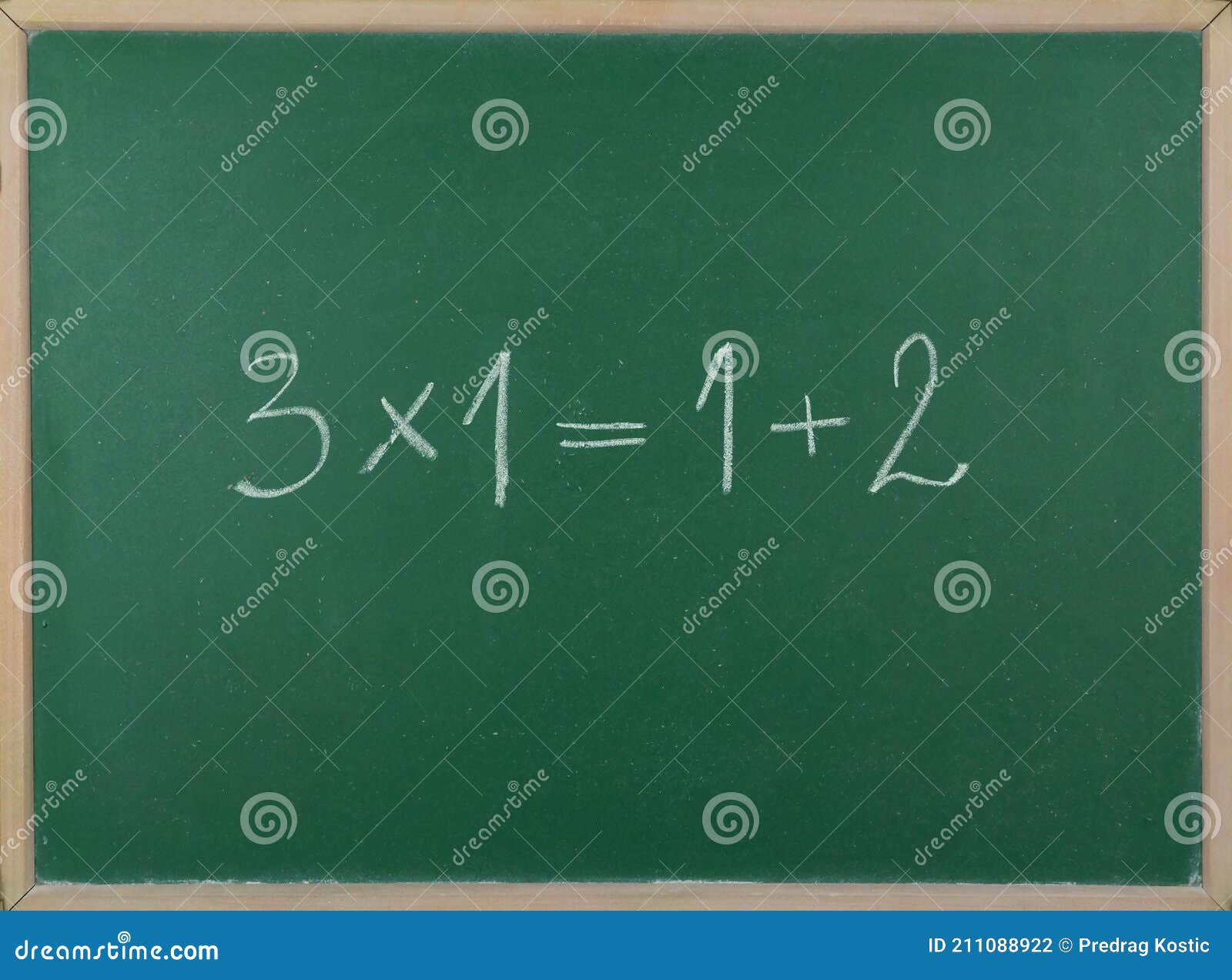 3 * 1 = 1 2. Mathematics Shown on the Board. Stock Photo - Image of ...