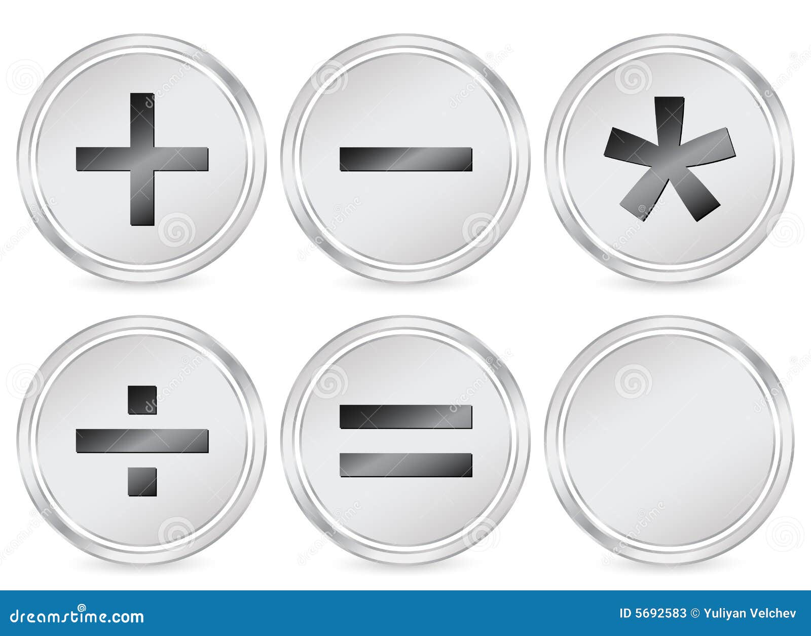 Mathematics Sign Circle Icon Stock Vector - Illustration of shadow ...