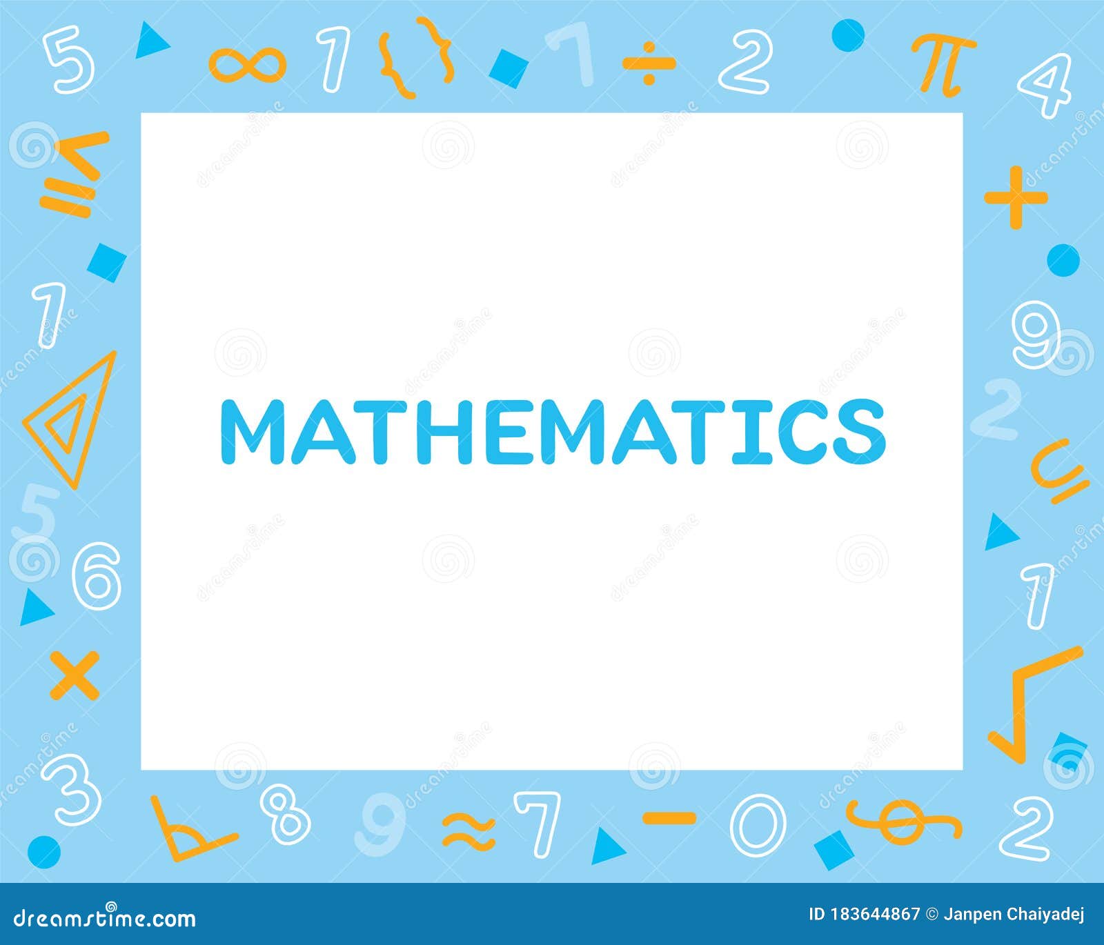 Mathematics Subject Frame, Design of Alphabet on Frame, Teaching Media ...