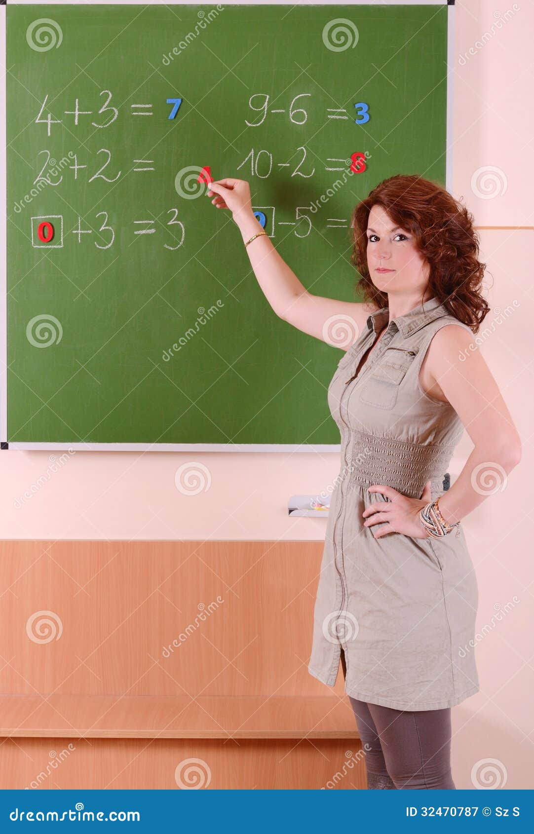 Mathematics teacher stock image. Image of board, occupation - 32470787