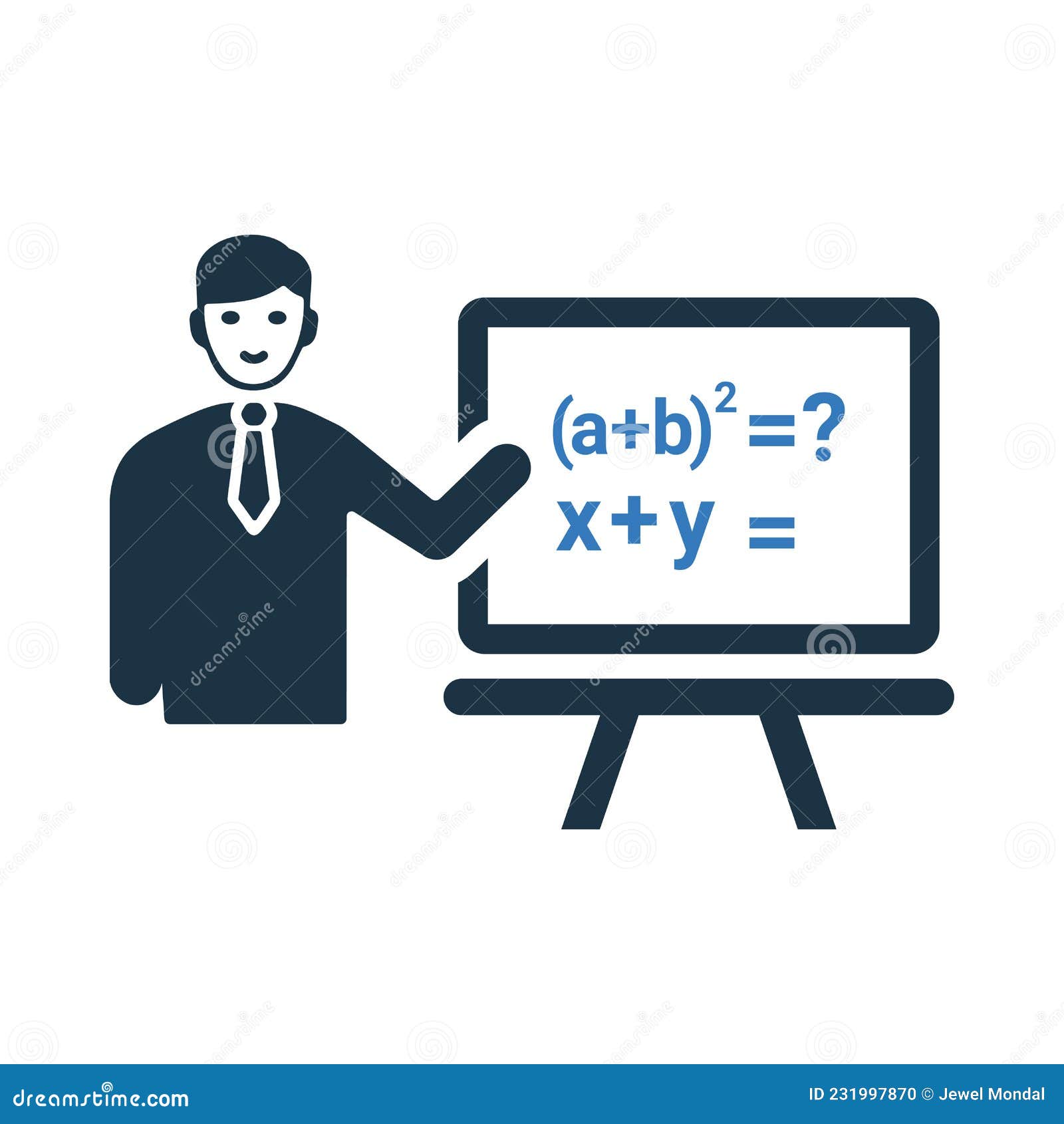 Mathematics, Teacher, Math, Salutation Icon. Editable Vector Graphics ...