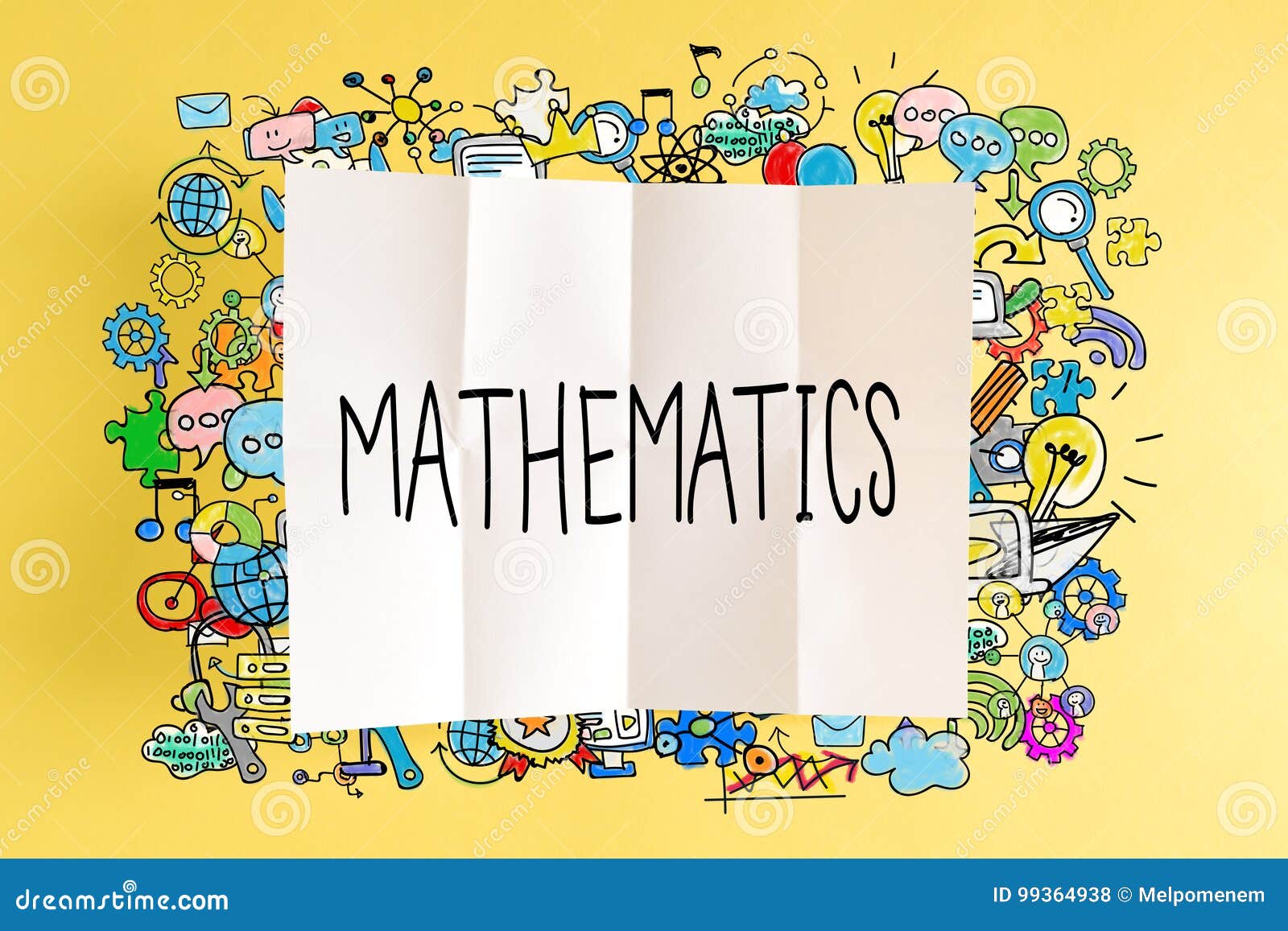 Mathematics Text with Colorful Illustrations Stock Photo - Image of ...