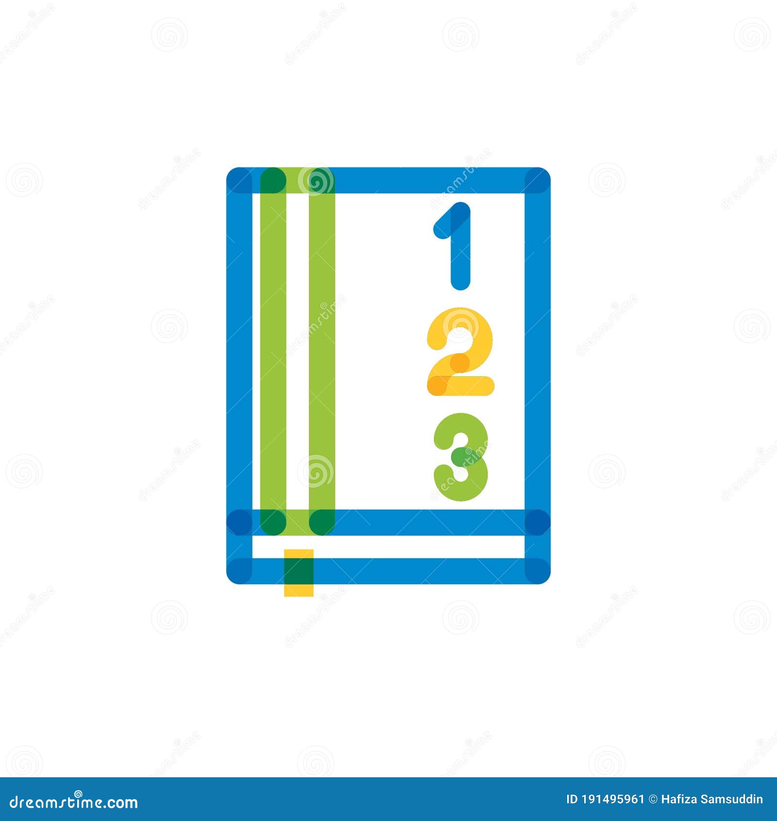 Mathematics Textbook Icon. Vector Illustration Decorative Design Stock ...