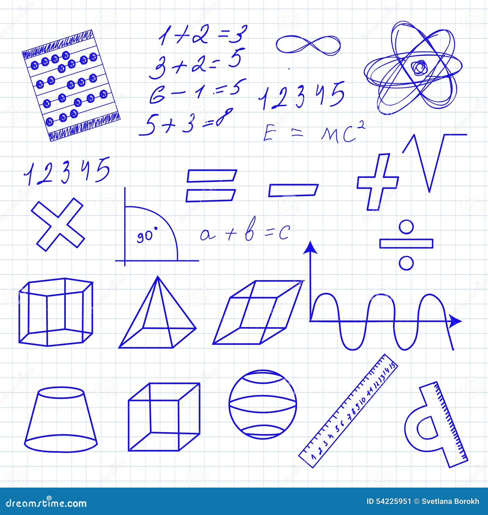 Mathematics stock vector. Illustration of school, form - 54225951