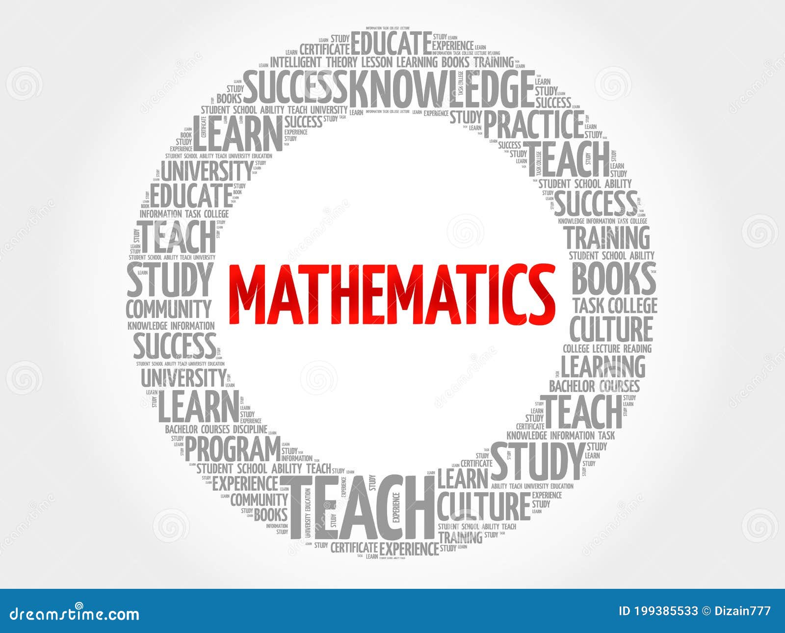 Mathematics Word Cloud Collage Stock Illustration - Illustration of ...