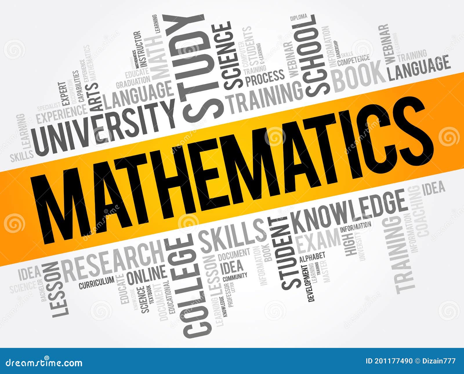 Mathematics Word Cloud Collage Stock Illustration - Illustration of ...