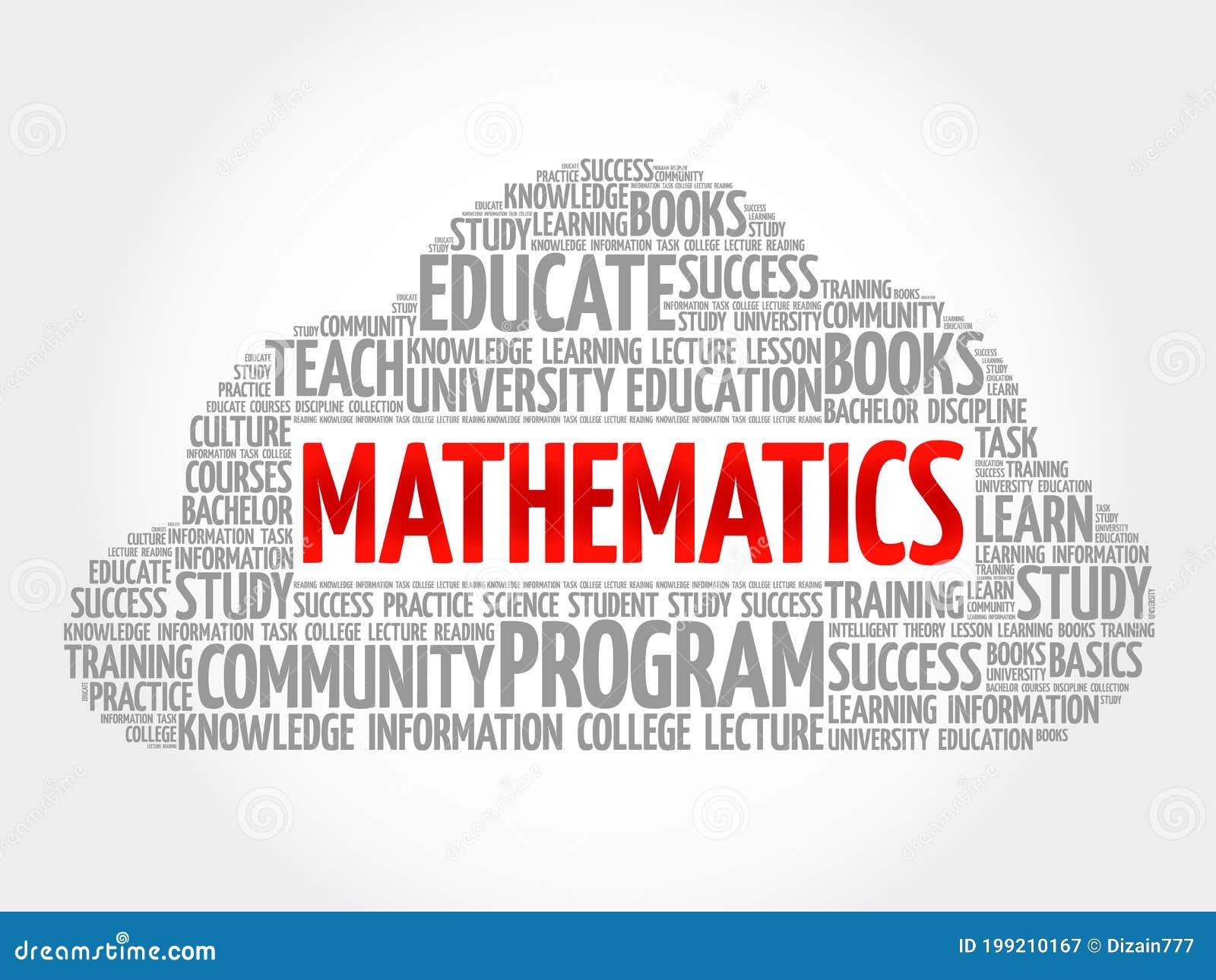 Mathematics Word Cloud Collage Stock Illustration - Illustration of ...