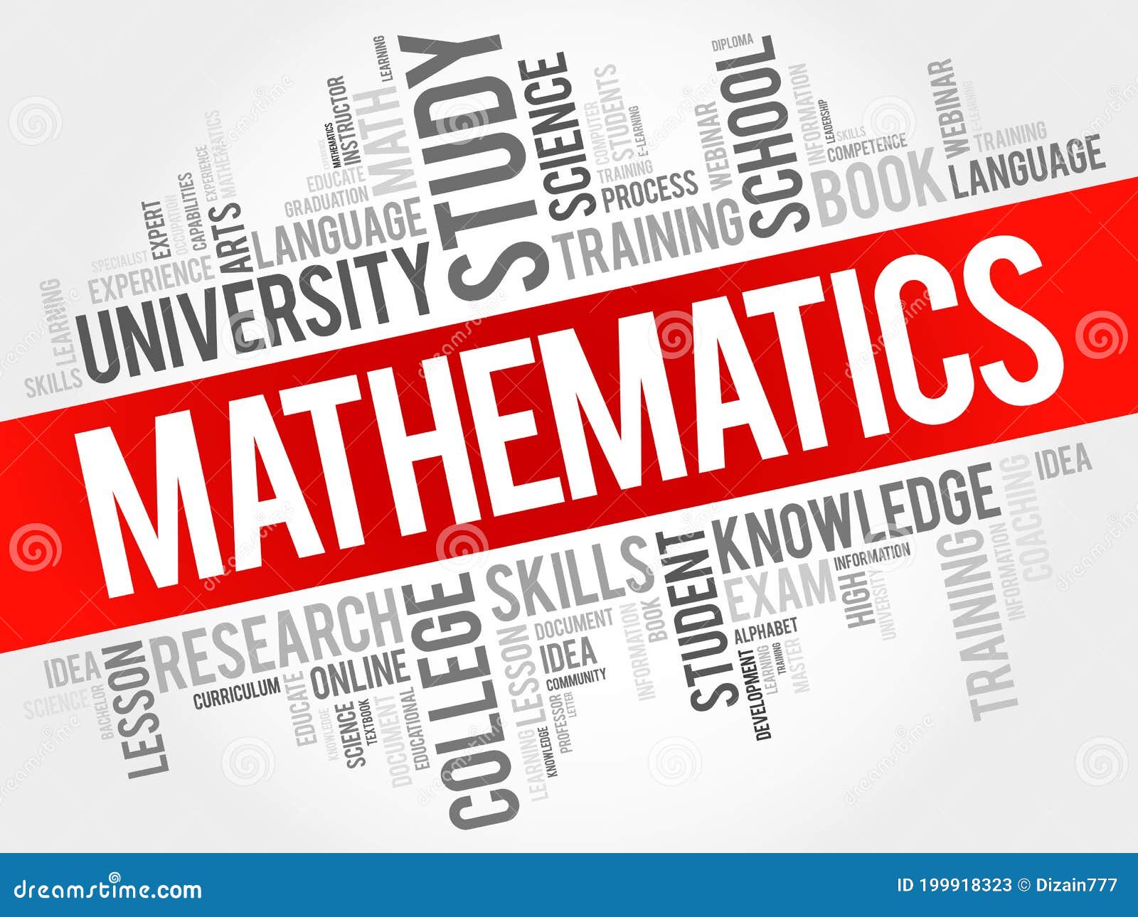 Mathematics Word Cloud Collage Stock Illustration - Illustration of ...