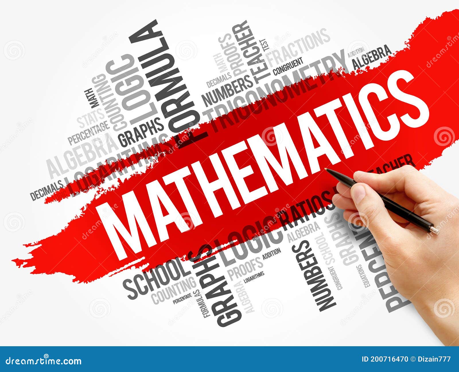 Mathematics Word Cloud Collage Stock Illustration - Illustration of ...