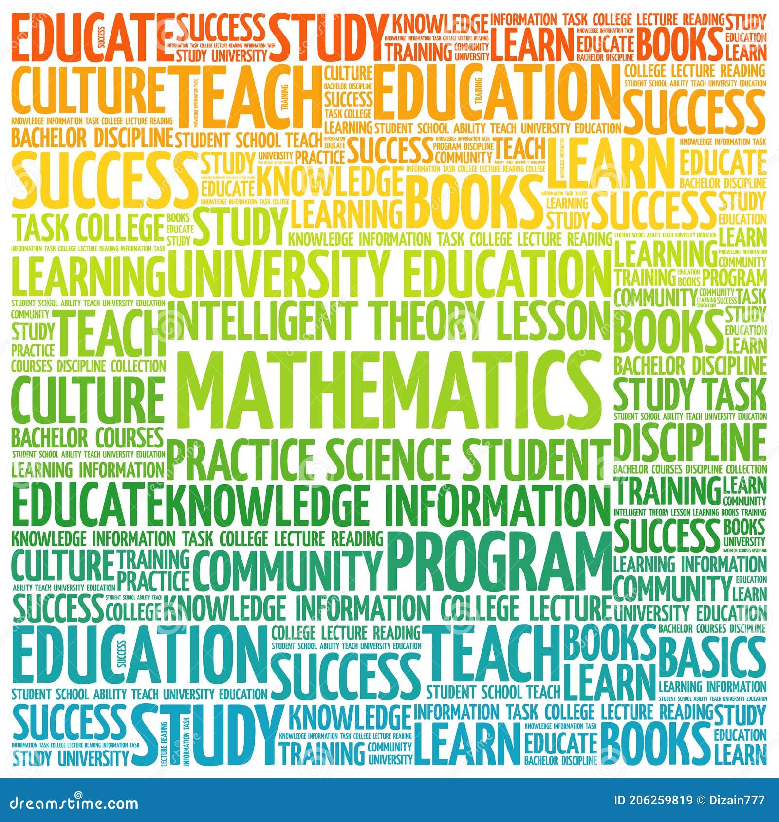 Mathematics word cloud stock illustration. Illustration of background ...
