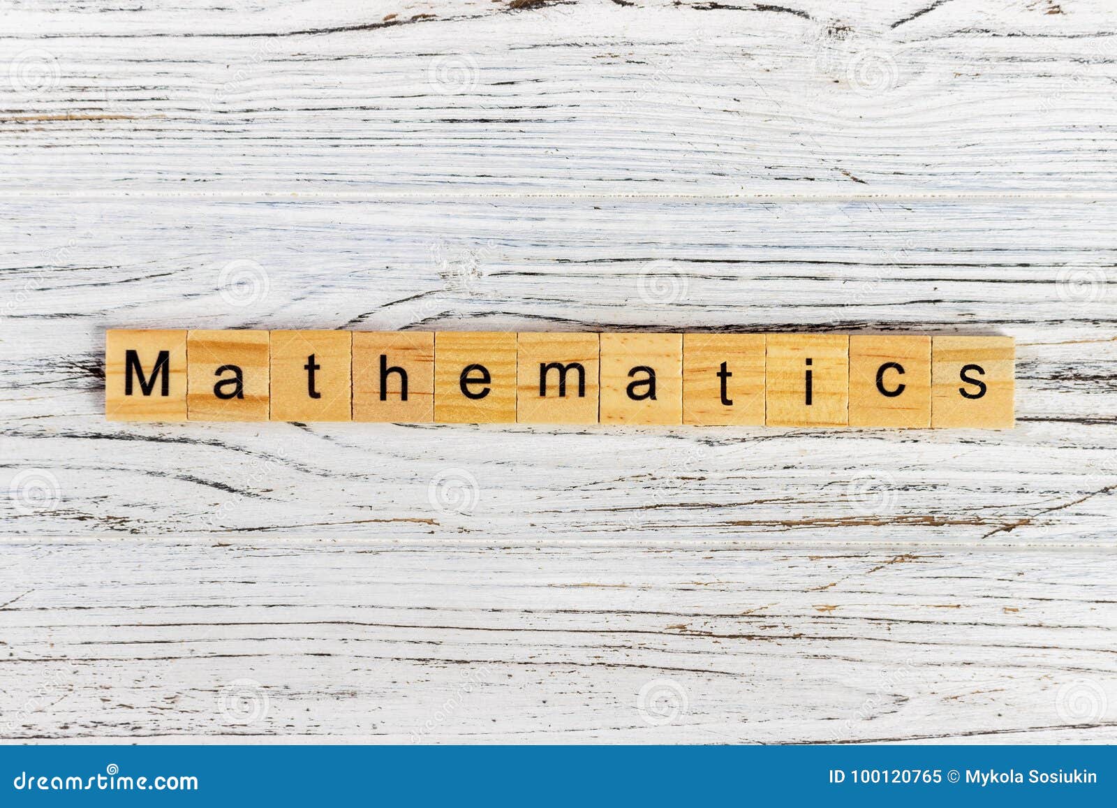 Mathematics Word Made with Wooden Blocks Concept Stock Image - Image of ...