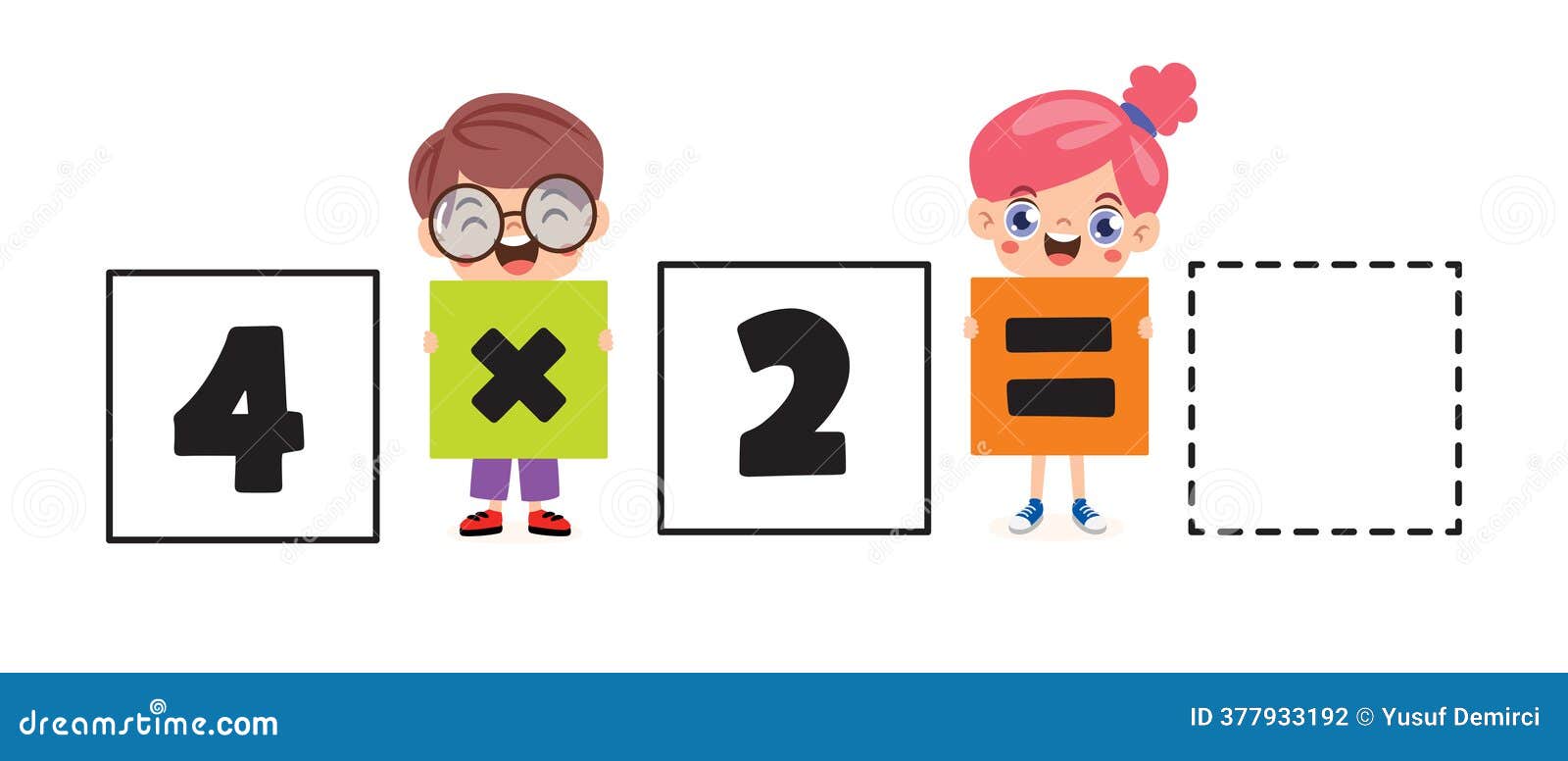 Mathematics Worksheet For Four Operations Royalty-Free Stock ...