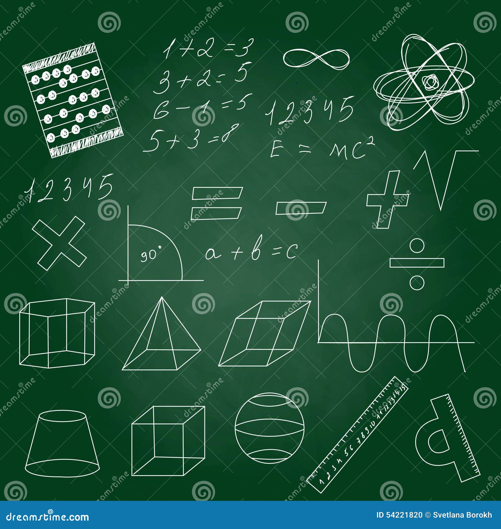 Mathematik vektor abbildung. Illustration von zahlen - 54221820