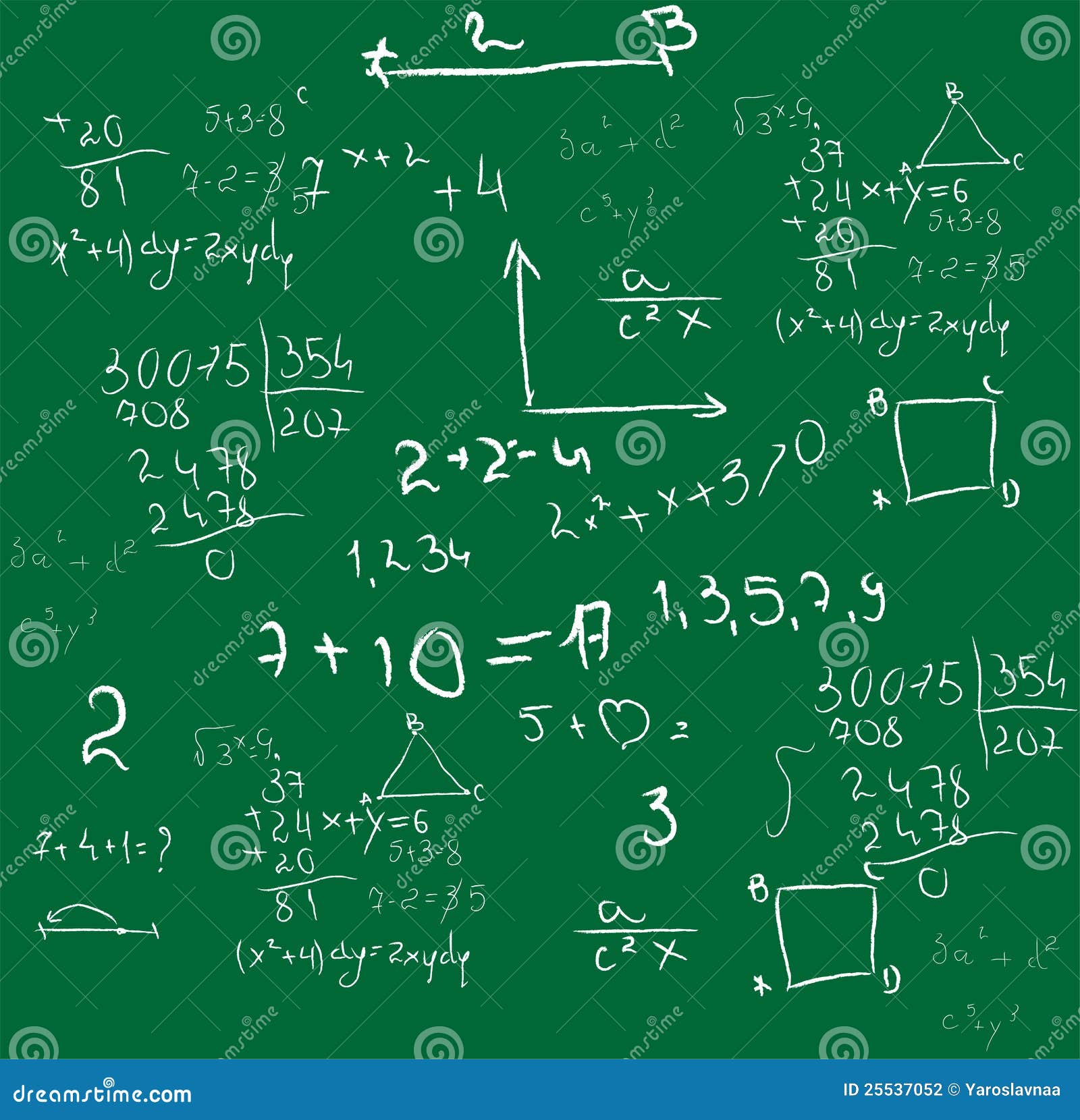 Mathematikhintergrundvektor Vektor Abbildung - Illustration von zeichen ...