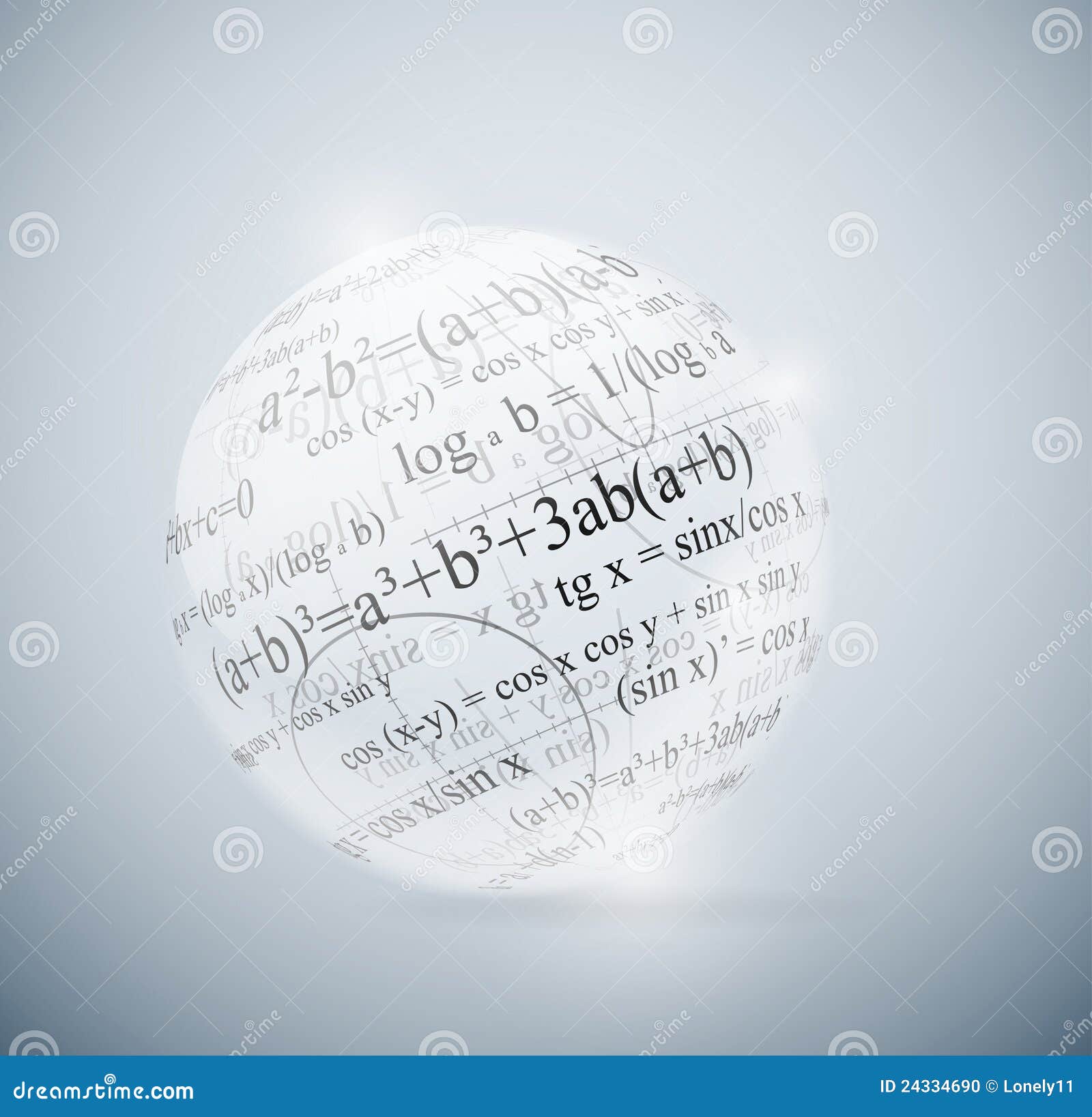 Mathematische Kugel vektor abbildung. Illustration von ausbildung ...