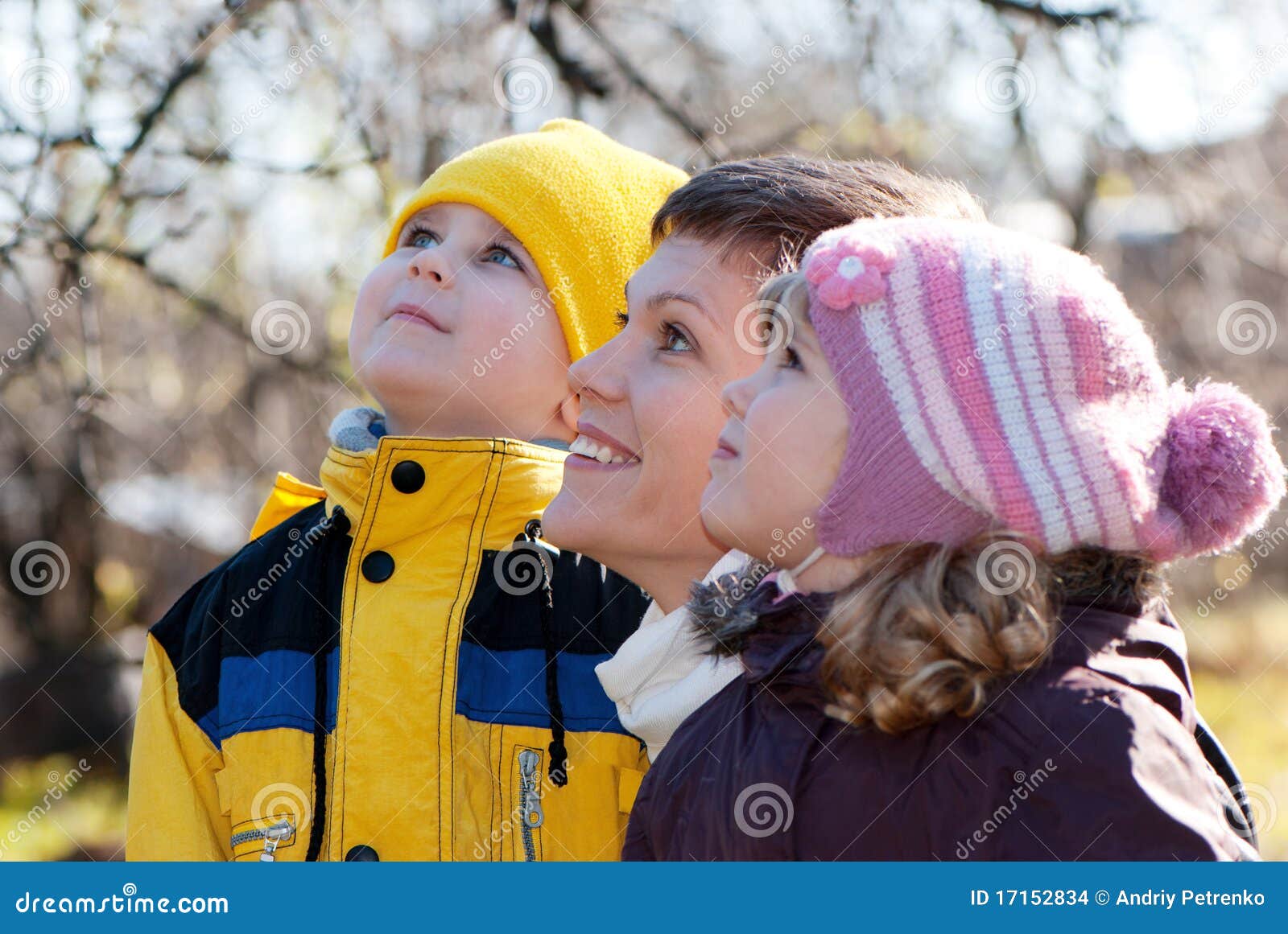 Mather and Children in Park Stock Photo - Image of people, happiness ...