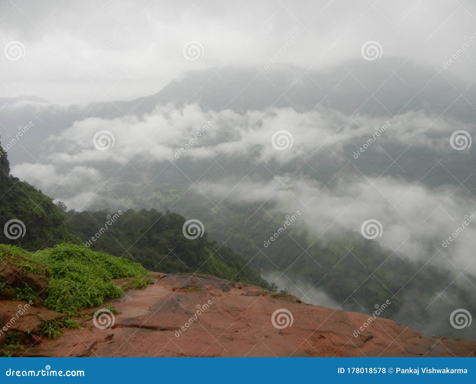 Matheran Hill Station Mountain Clouds View Stock Photo - Image of view ...