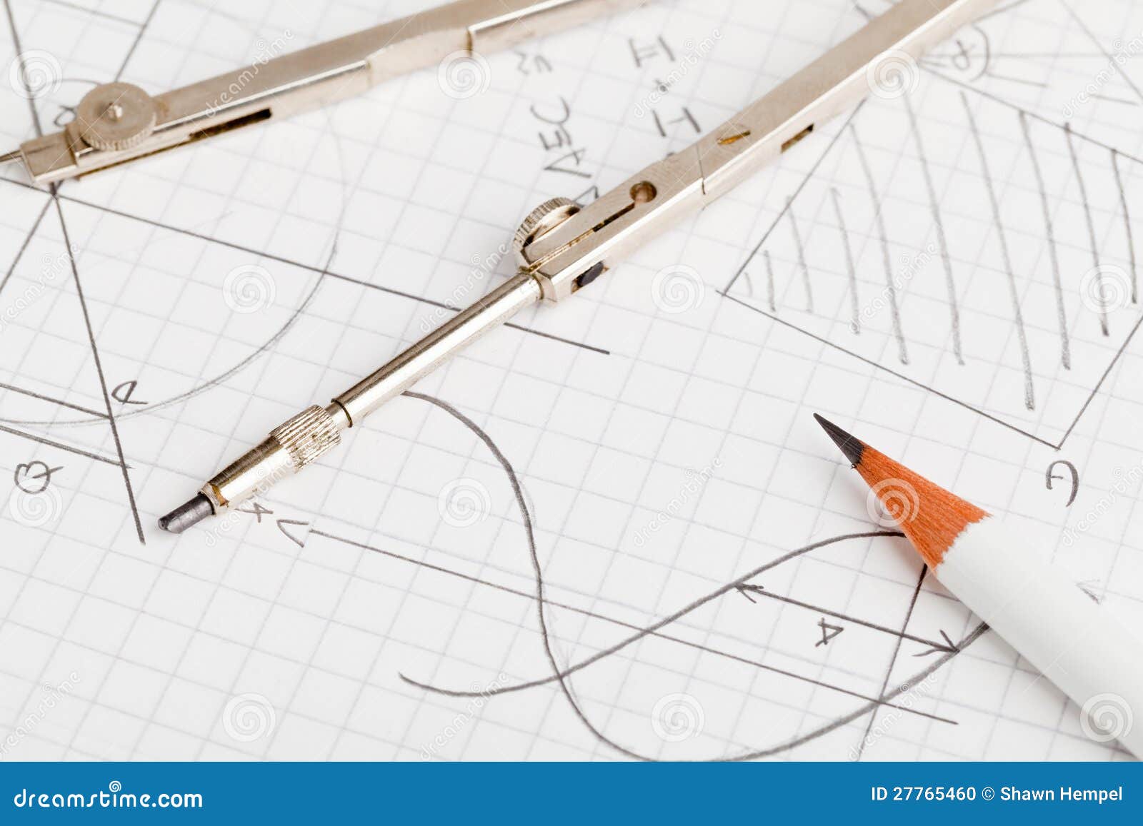 Maths stock photo. Image of note, trigonometry, compass - 27765460