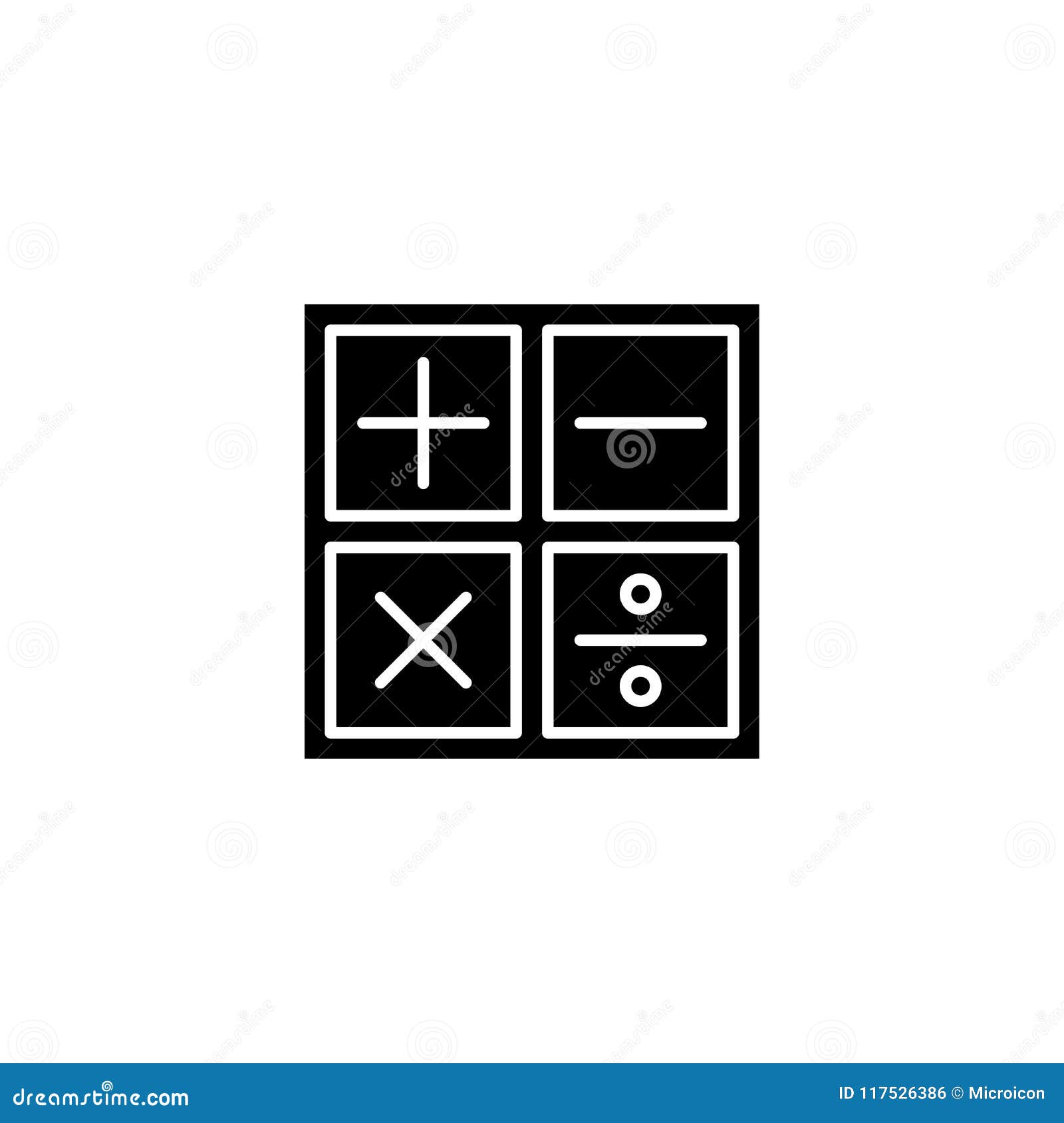 Maths Black Icon Concept. Maths Flat Vector Symbol, Sign, Illustration ...