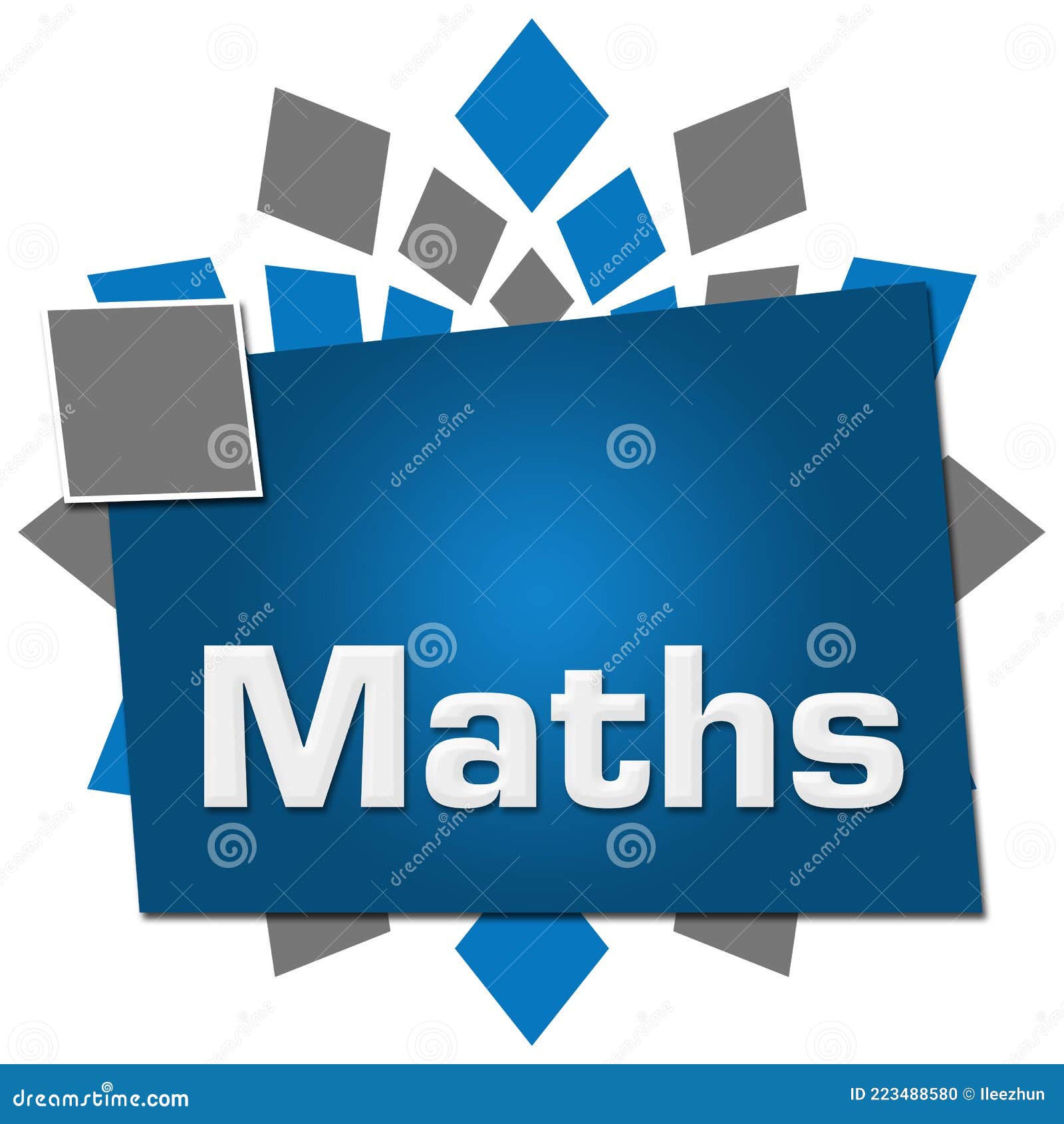 Maths Blue Grey Circular Squares Stock Illustration - Illustration of ...