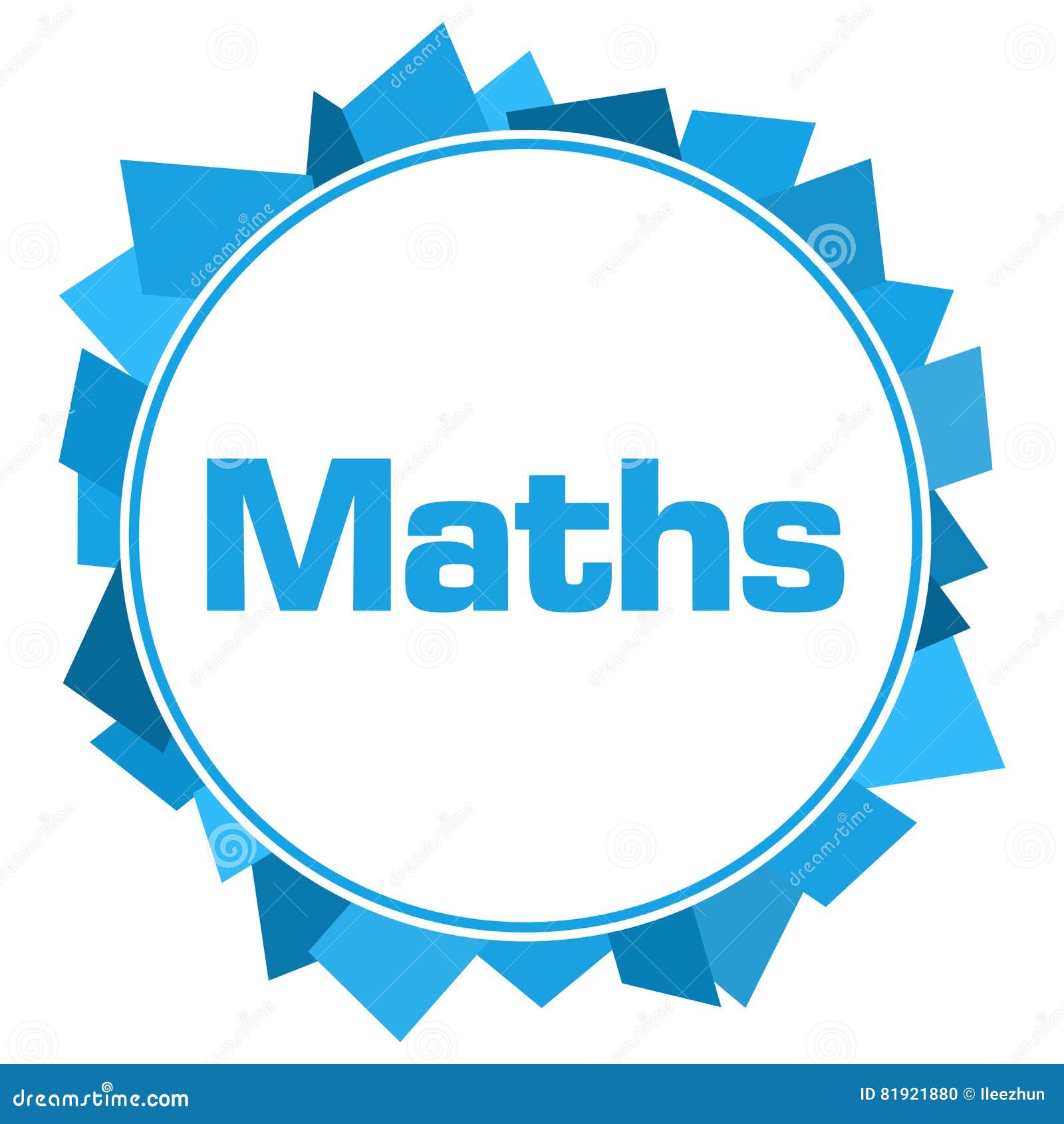 Maths Blue Random Shapes Circle Stock Illustration - Illustration of ...