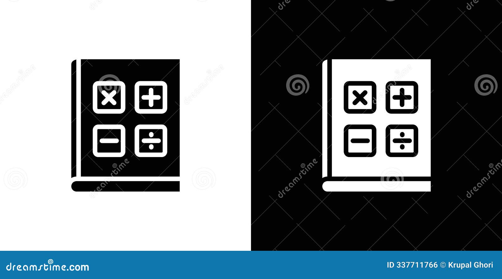 Maths Book Icon Set Vector Illustration Stock Illustration ...