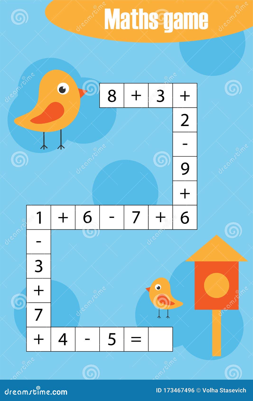 Maths Chain Game With Cows For Children, Education Game For Kids ...