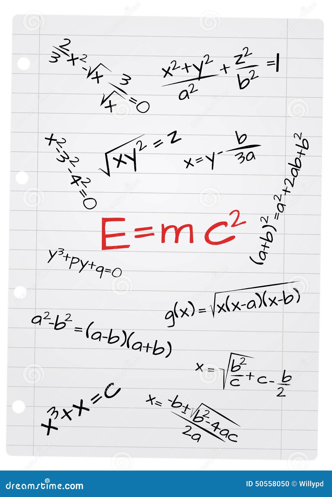 Maths de formule illustration de vecteur. Illustration du numéro - 50558050