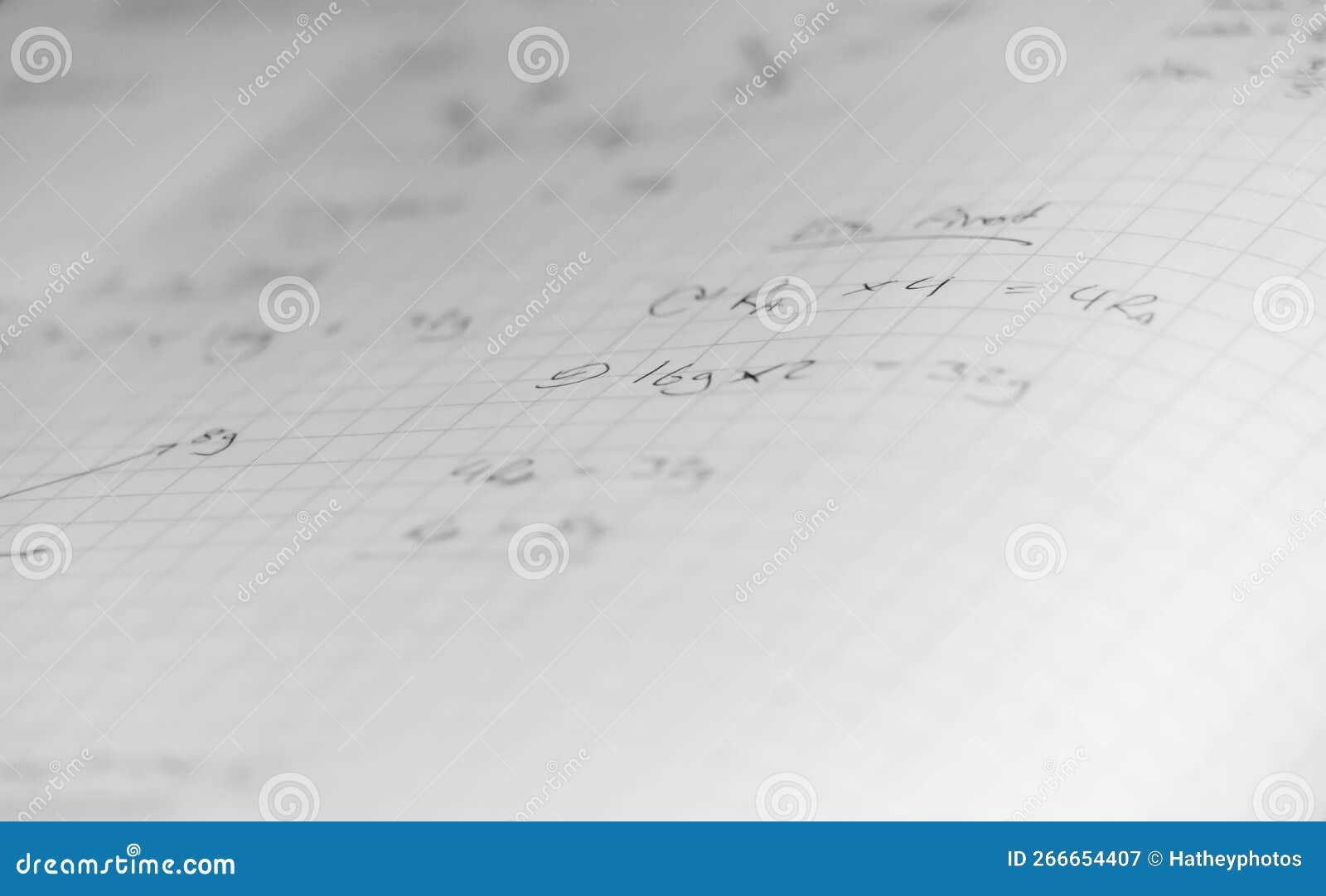 Maths Equations in a Student S Exercise Book Stock Image - Image of ...