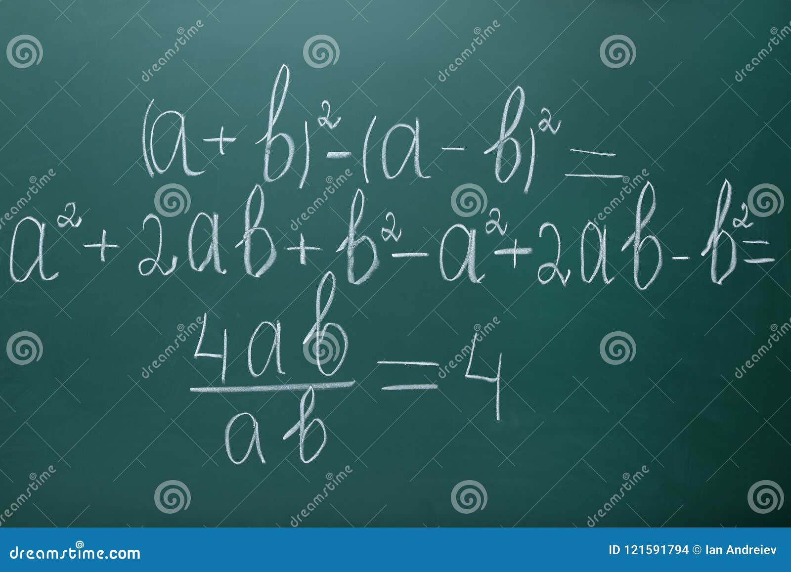 Maths formulas stock photo. Image of class, lesson, chalk - 121591794