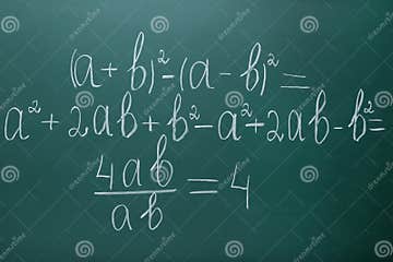 Maths formulas stock photo. Image of class, lesson, chalk - 121591794