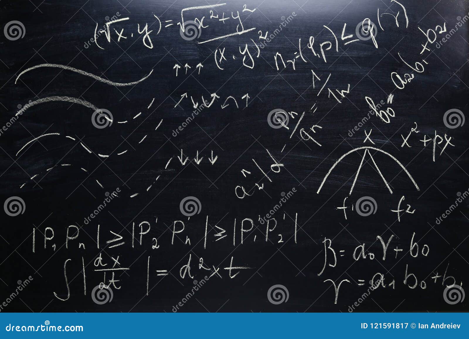 Maths formulas stock image. Image of physics, problem - 121591817