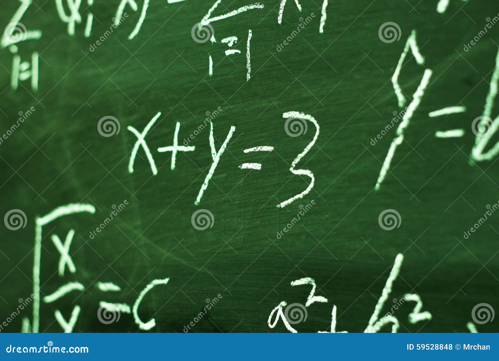 Maths Formulas On Chalkboard Background Stock Image | CartoonDealer.com ...