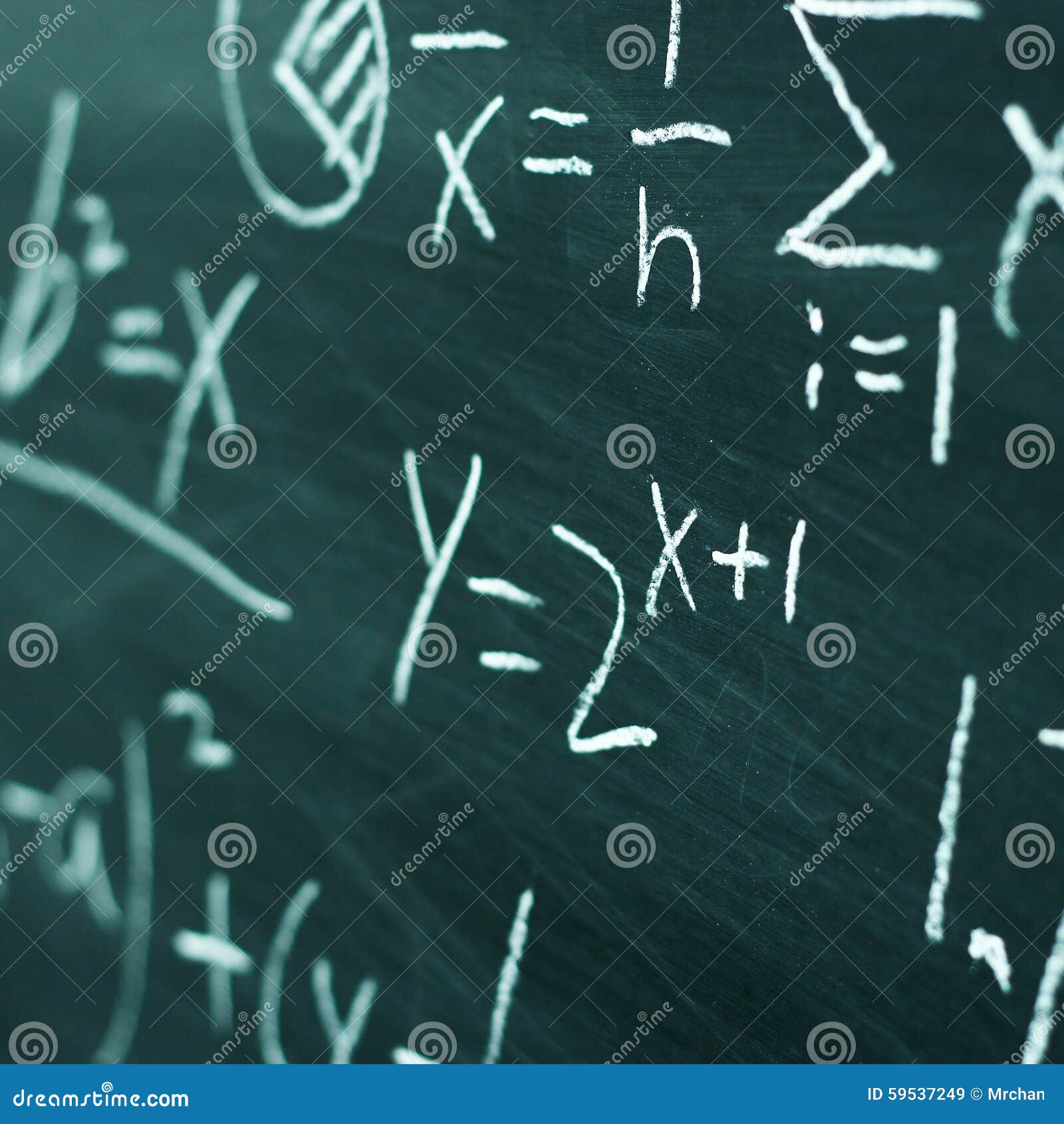 Maths Formulas on Chalkboard Background Stock Image - Image of formula ...