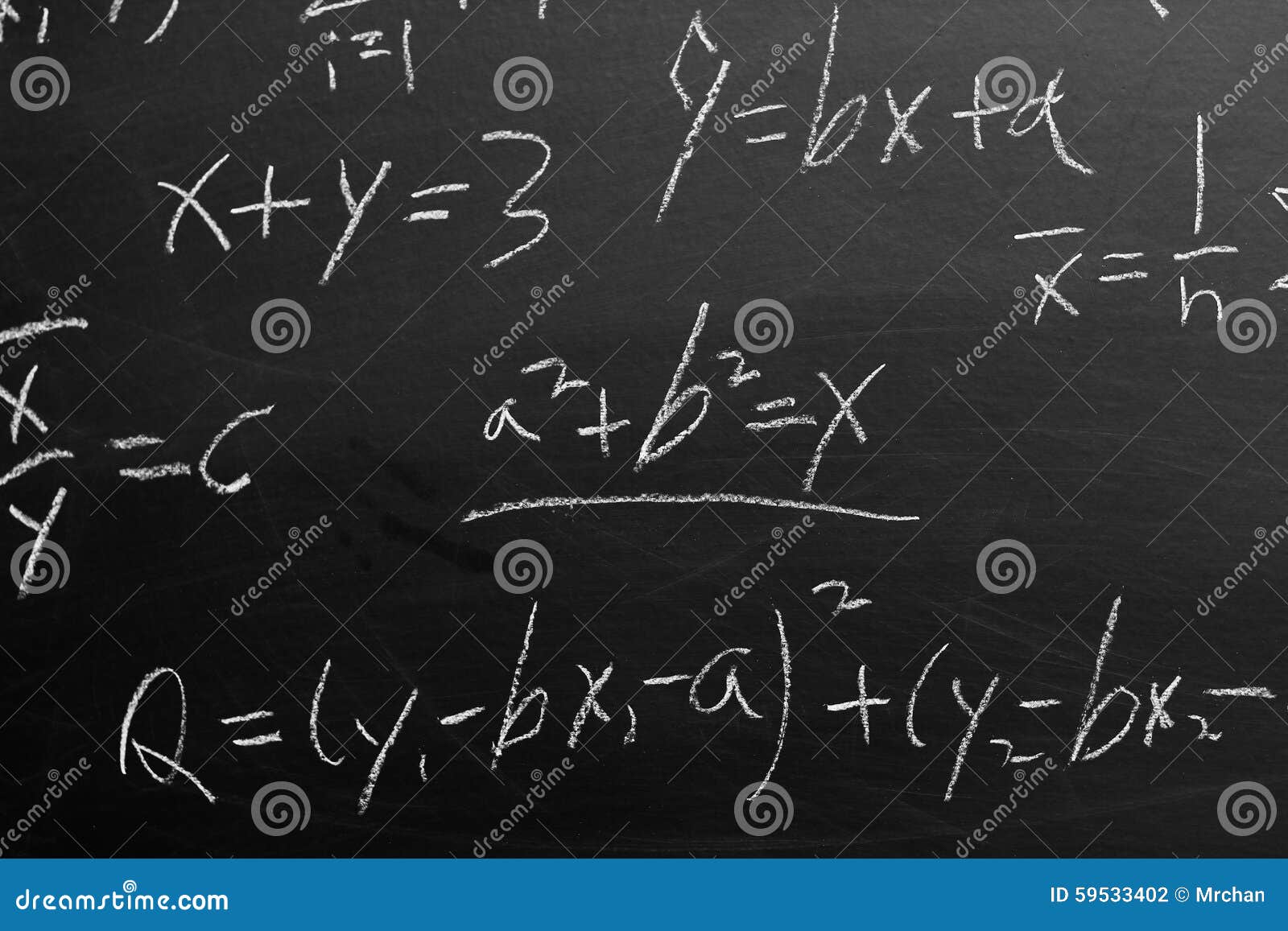 Maths Formulas on Chalkboard Background Stock Photo - Image of ...