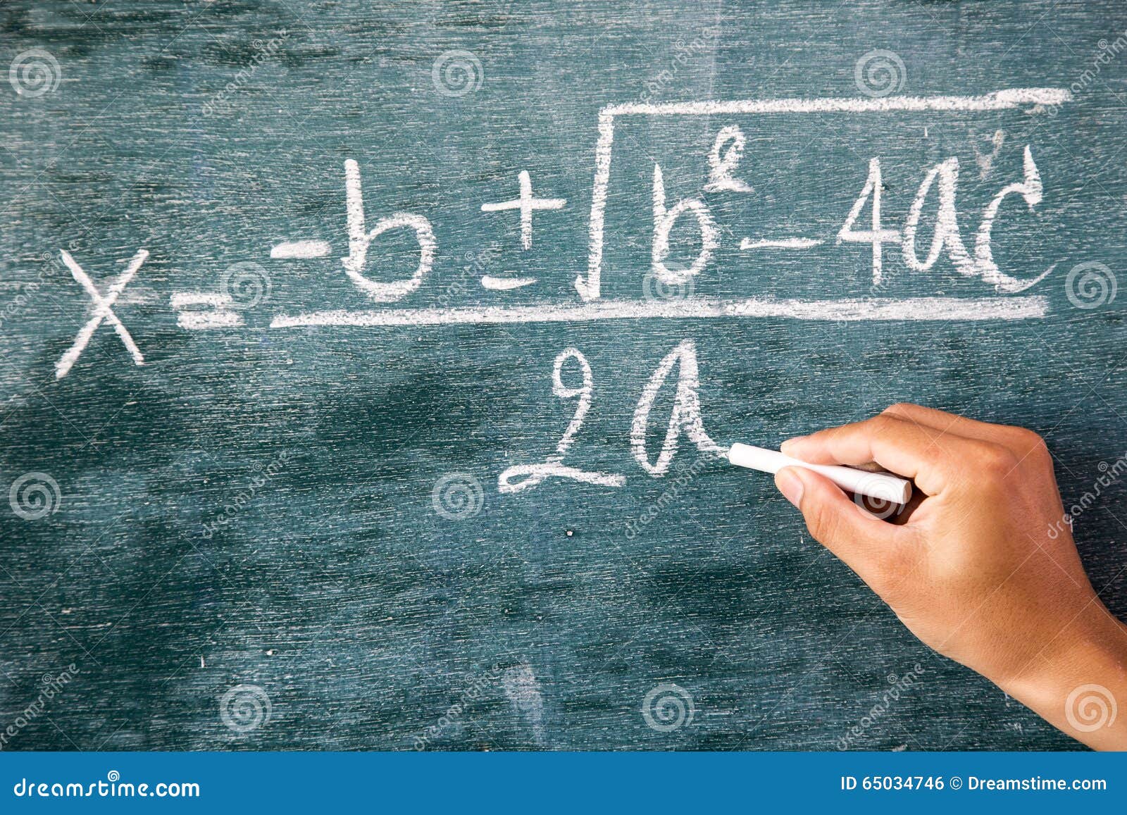 Maths Formulas Written by White Chalk Stock Photo - Image of medicine ...