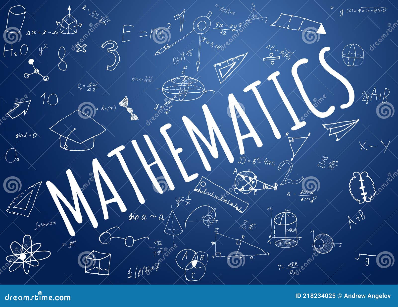 Maths Formulas On Chalkboard Background Stock Image | CartoonDealer.com ...