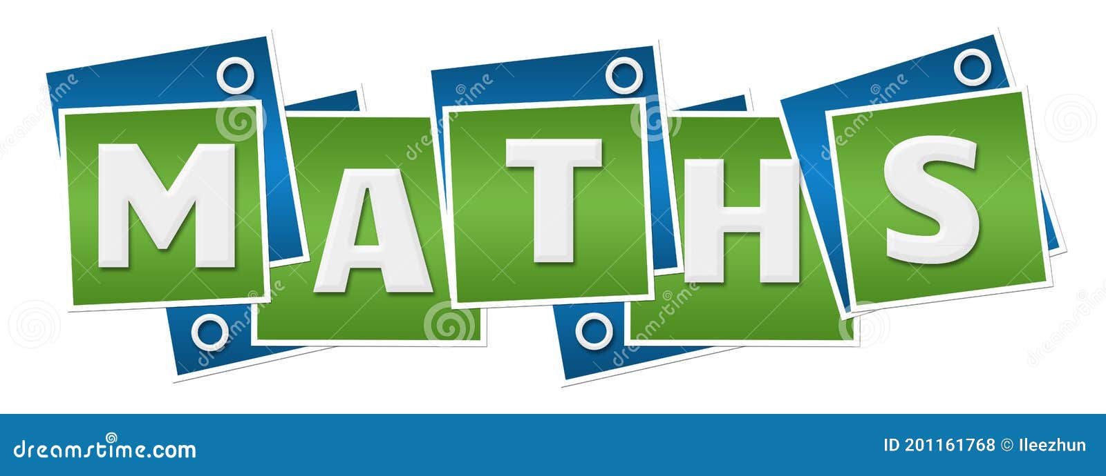 Maths Green Blue Blocks Rings Stock Illustration - Illustration of ...