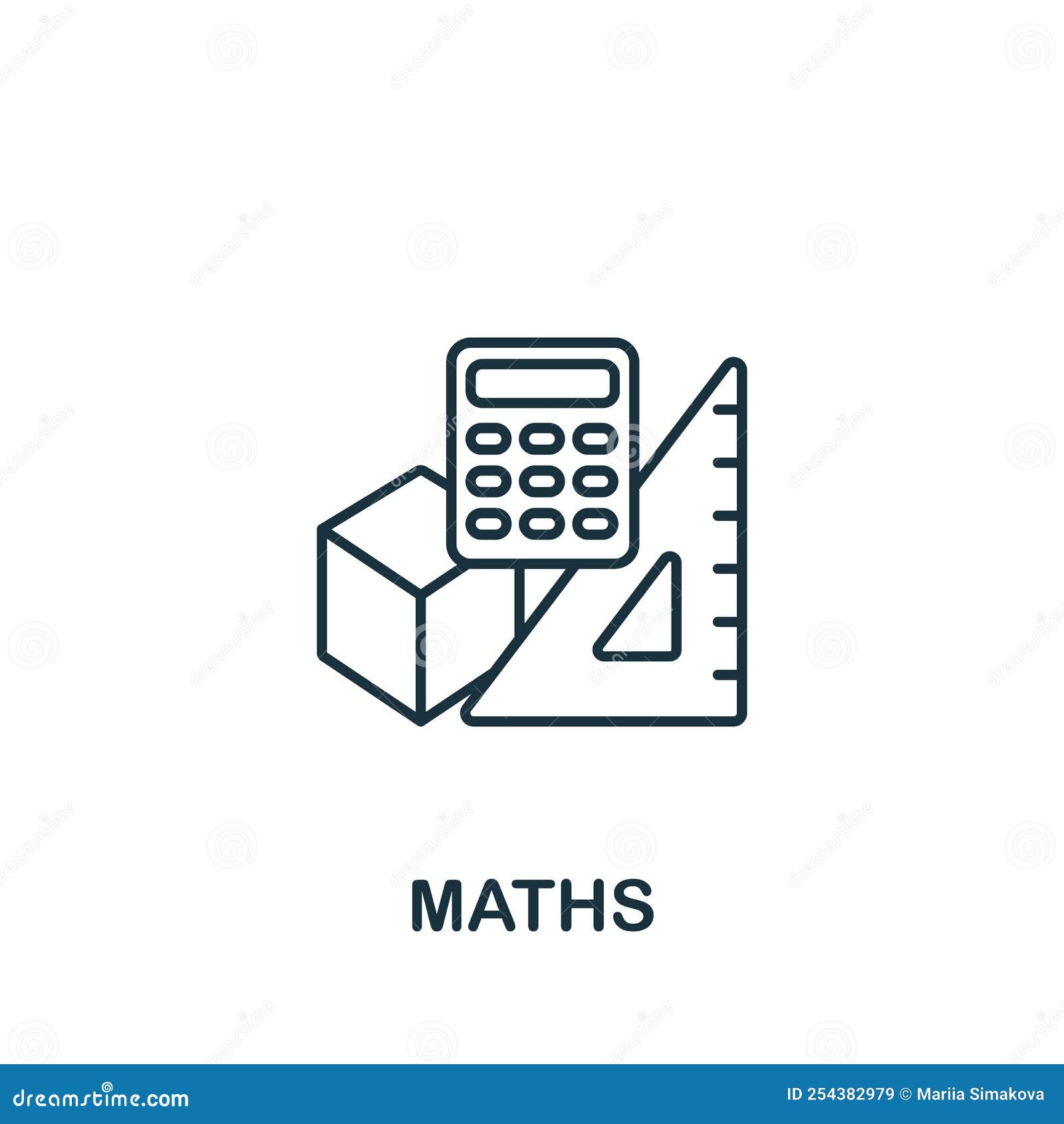 Maths Icon. Line Simple Science Icon for Templates, Web Design and ...