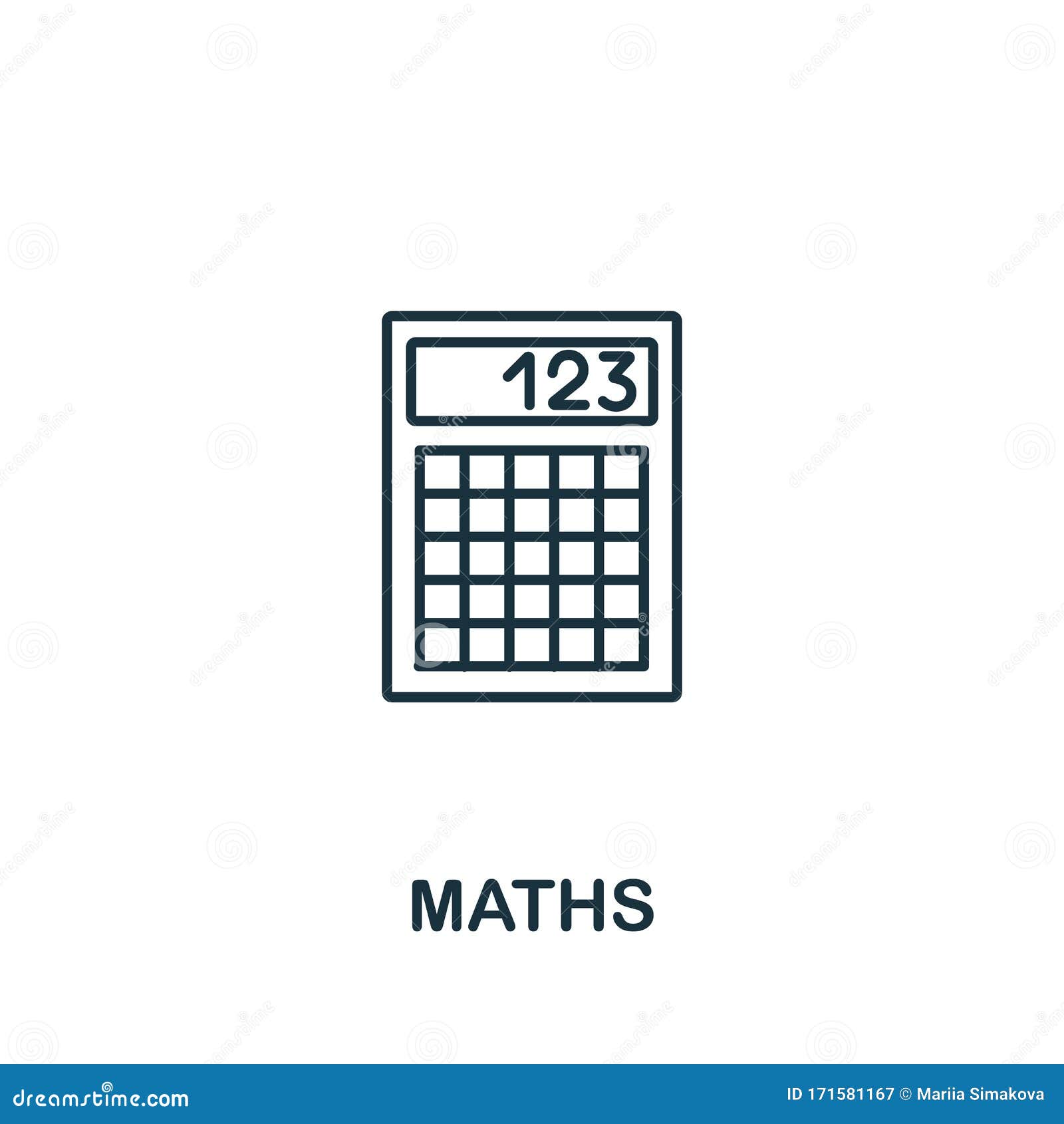 Maths Icon from Science Collection. Simple Line Element Maths Symbol ...