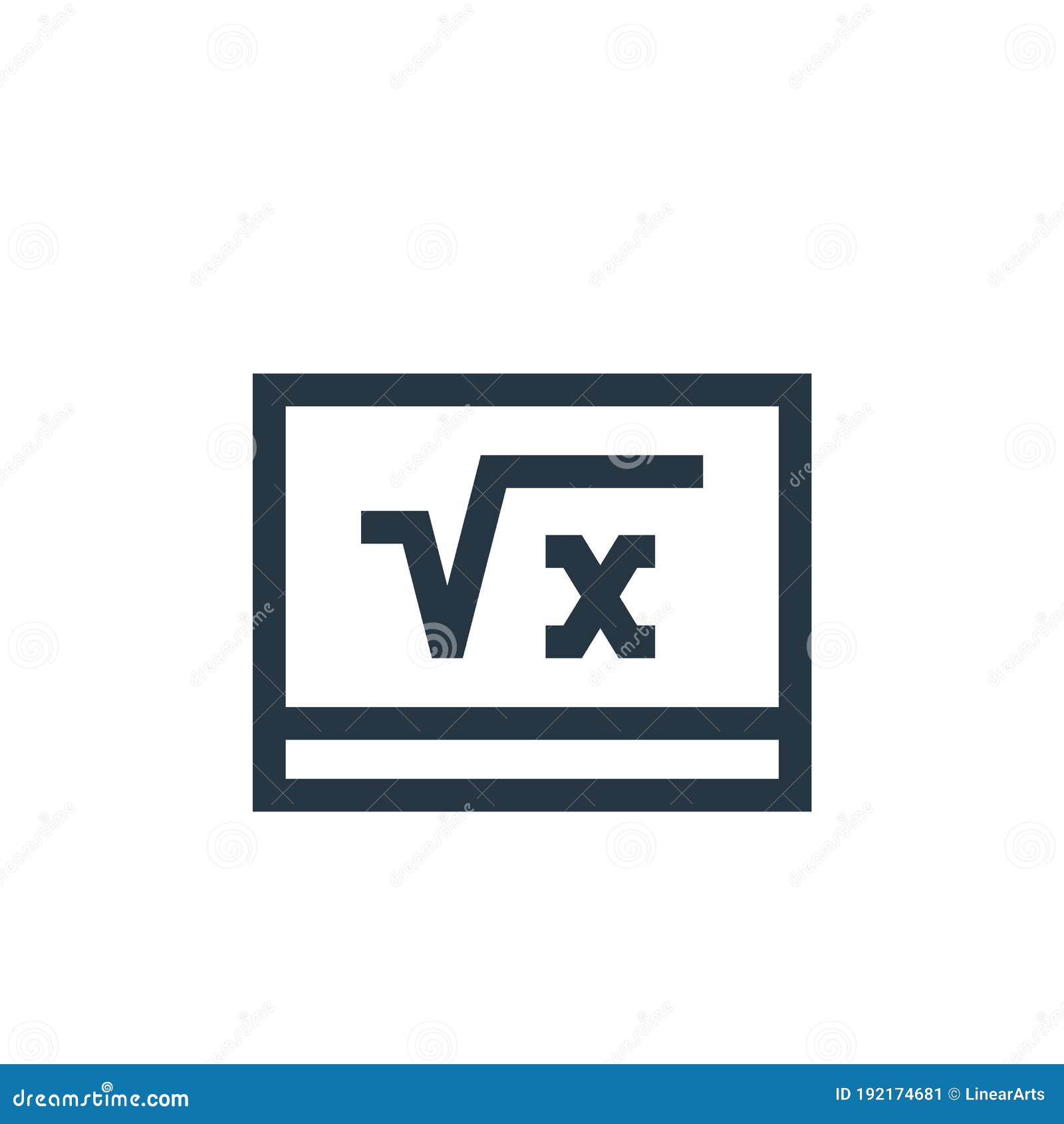 Maths Icon Vector from Education Concept. Thin Line Illustration of ...