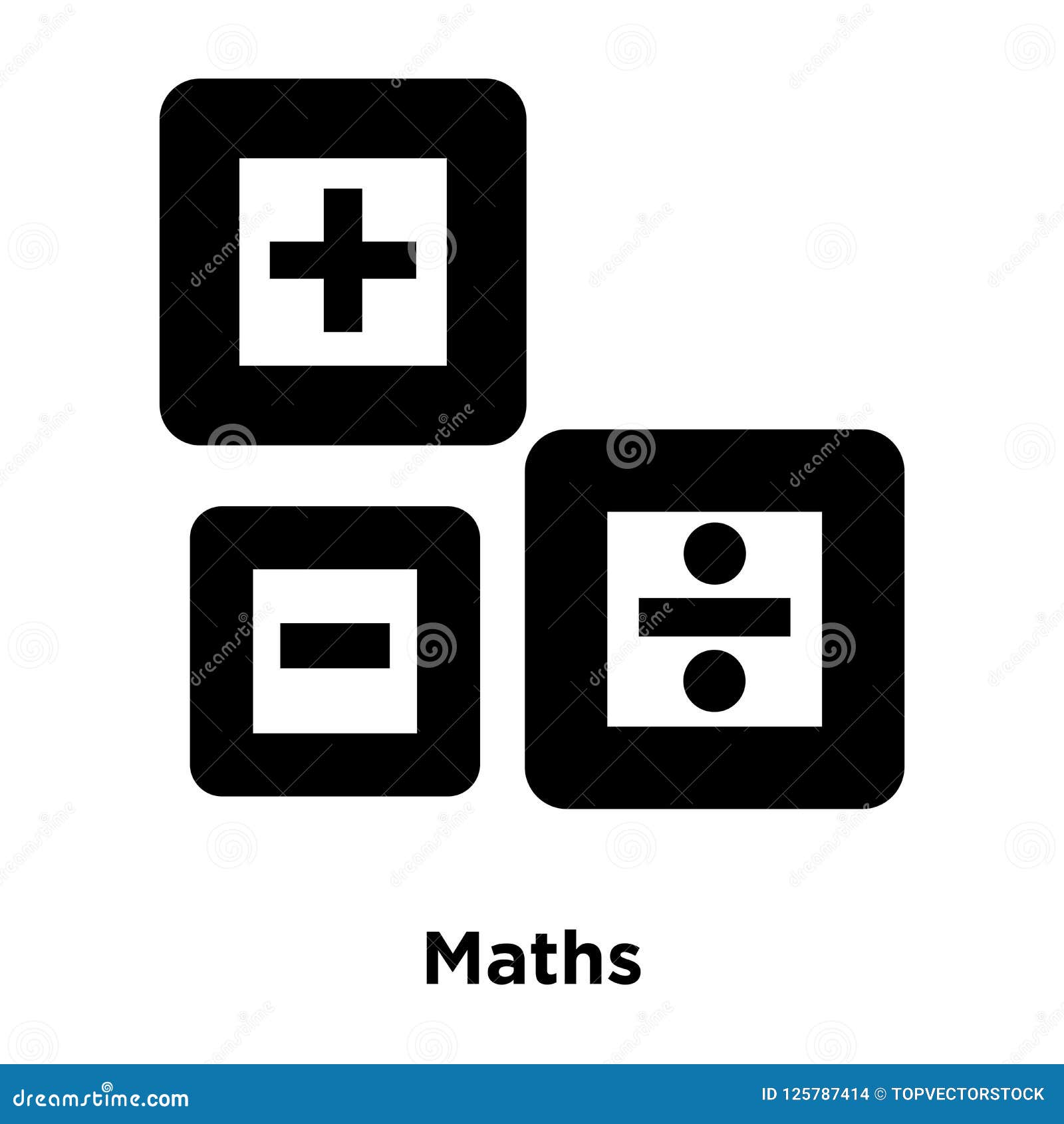 Logo For The Maths School Subject Vector Illustration | CartoonDealer ...