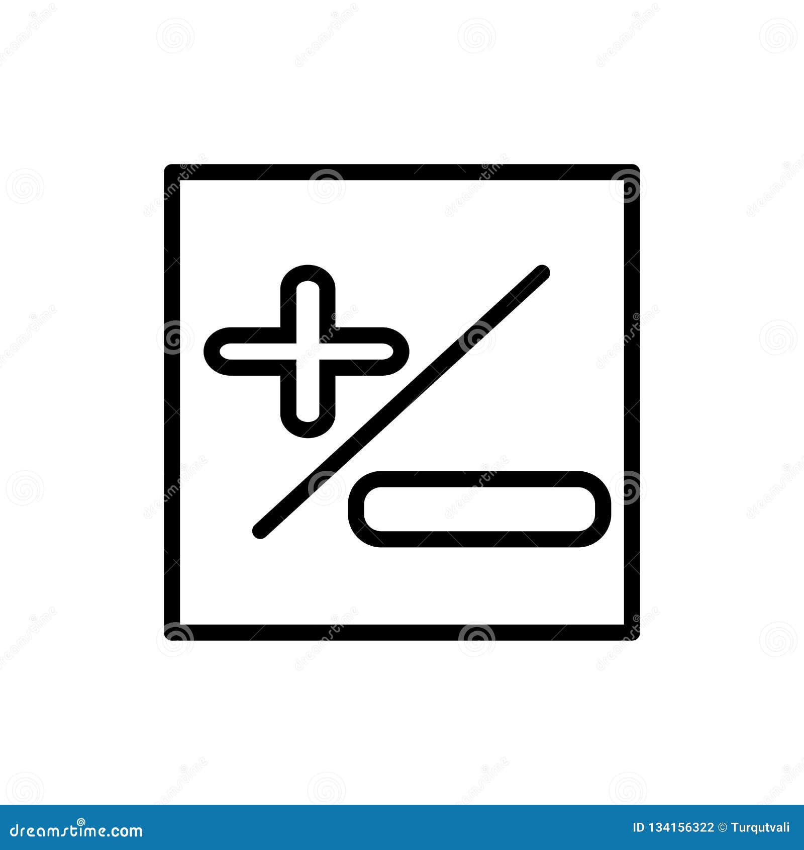 Maths Icon Vector Isolated on White Background, Maths Sign , Line and ...