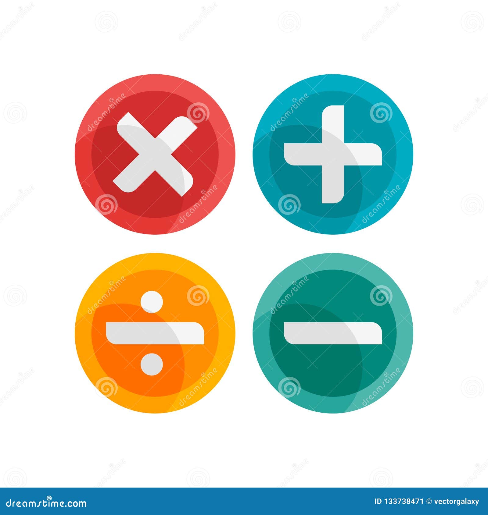 Maths Icon Vector Sign and Symbol Isolated on White Background Stock ...