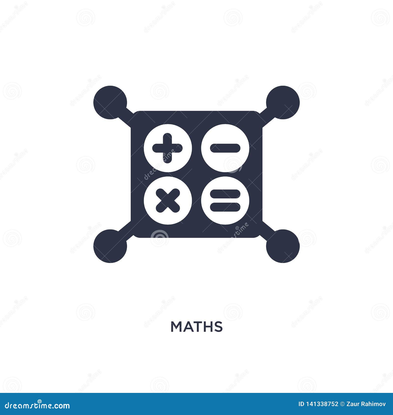 Maths Icon on White Background. Simple Element Illustration from ...