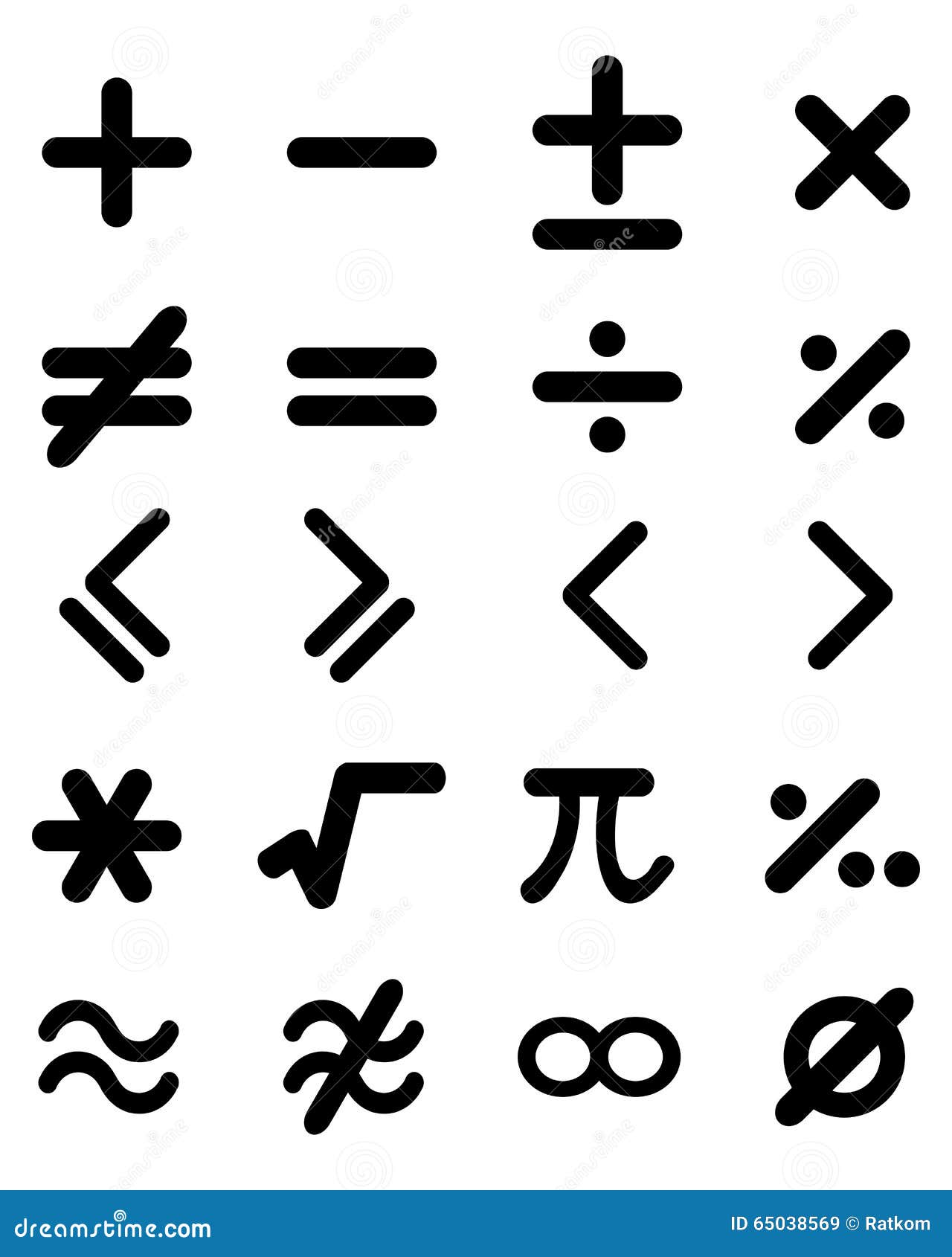 Maths icons stock illustration. Illustration of round - 65038569