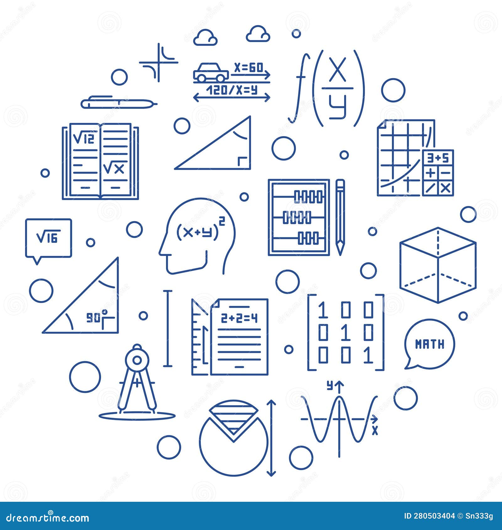 Math Round Bright Symbol Vector Illustration | CartoonDealer.com #76131936