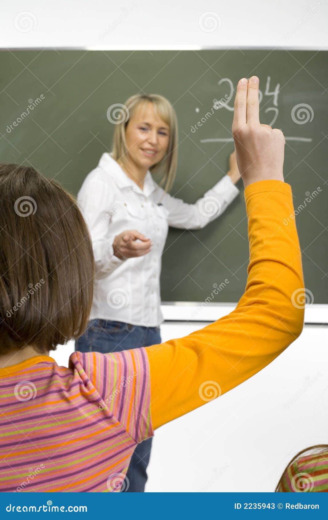 Maths lesson stock image. Image of girl, portrait, headwork - 2235943