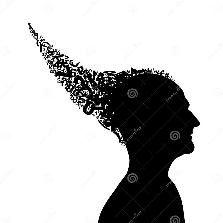 Maths man stock vector. Illustration of number, modern - 17321947